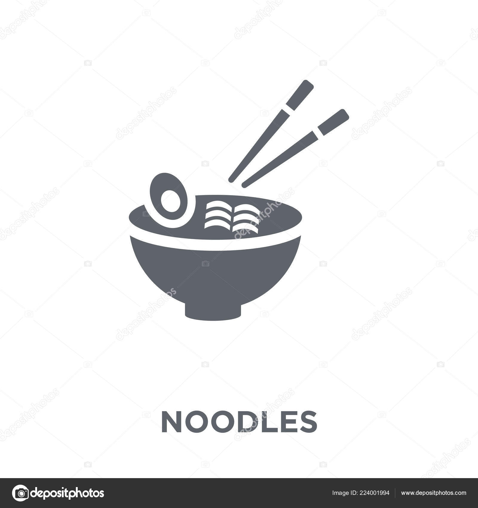 Noodles Icon Noodles Design Concept Collection Simple Element Vector ...