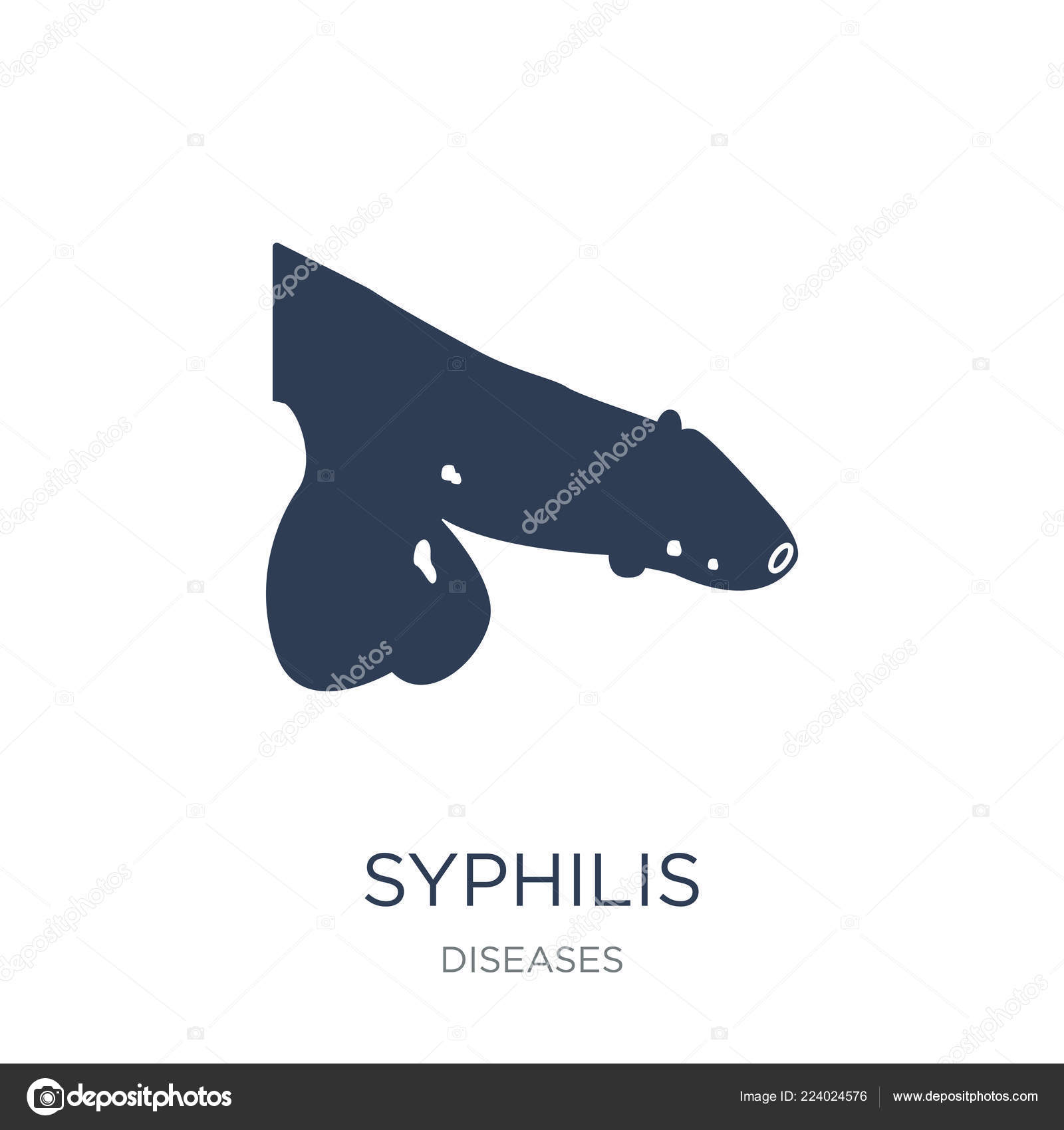 Syphilis Icon Trendy Flat Vector Syphilis Icon White Background ...