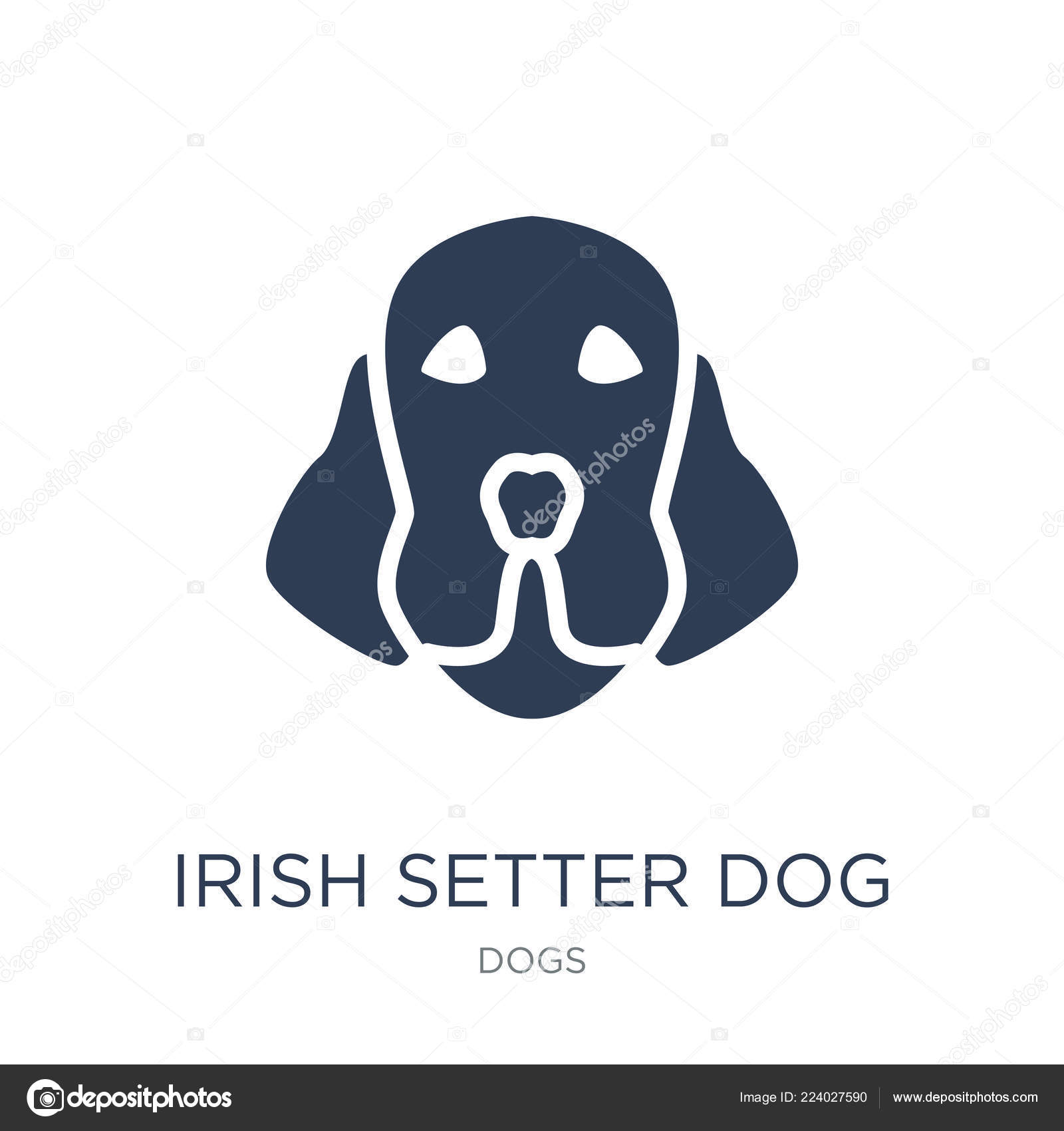 Irish Setter Dog Icon Trendy Flat Vector Irish Setter Dog Stock Vector ...