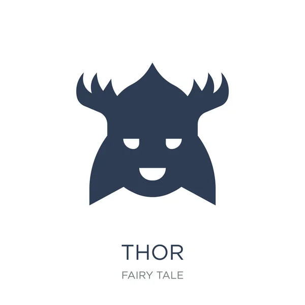 Icono de Thor. Trendy flat vector Thor icono sobre fondo blanco de la colección Fairy Tale ...