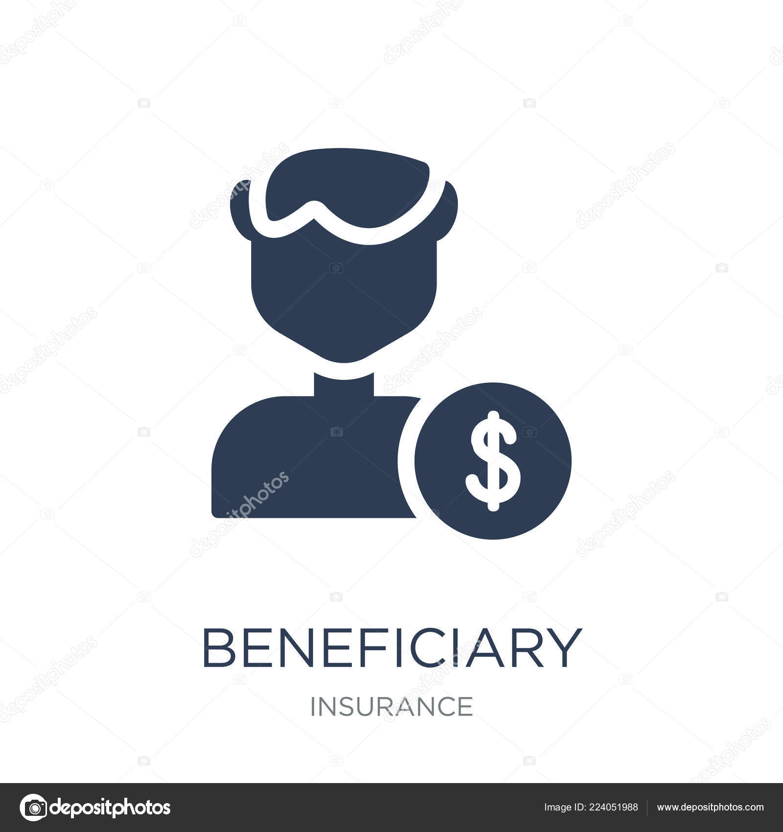 Beneficiary Icon Trendy Flat Vector Beneficiary Icon White Background ...
