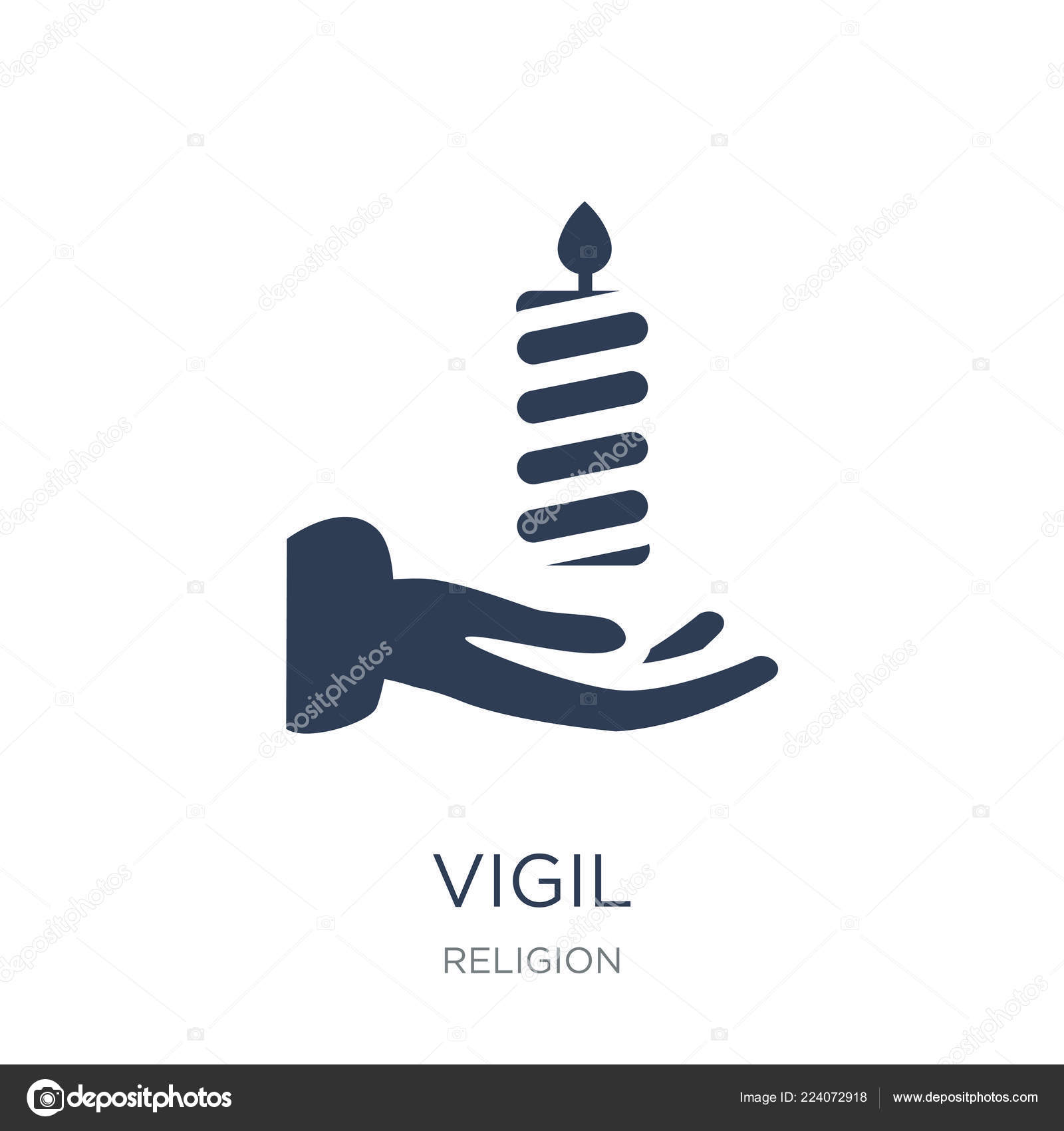 Vigil Icon Trendy Flat Vector Vigil Icon White Background Religion ...