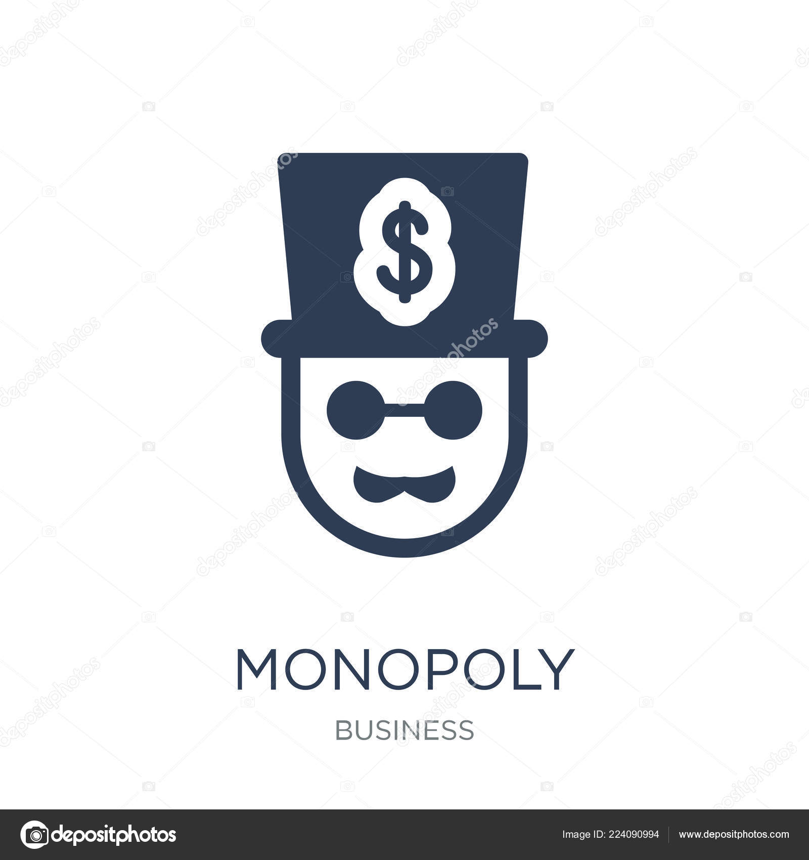 Monopoly Icon Trendy Flat Vector Monopoly Icon White Background ...