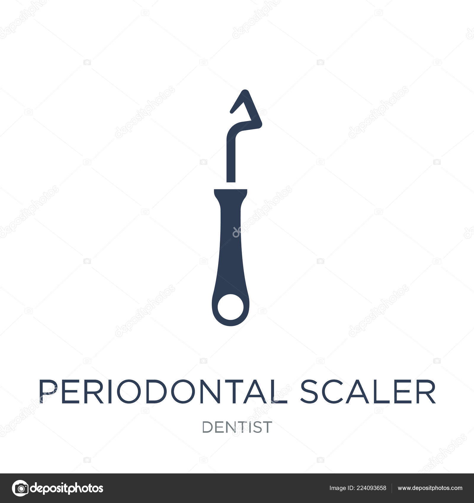 Periodontal Scaler Icon Trendy Flat Vector Periodontal Scaler Icon ...