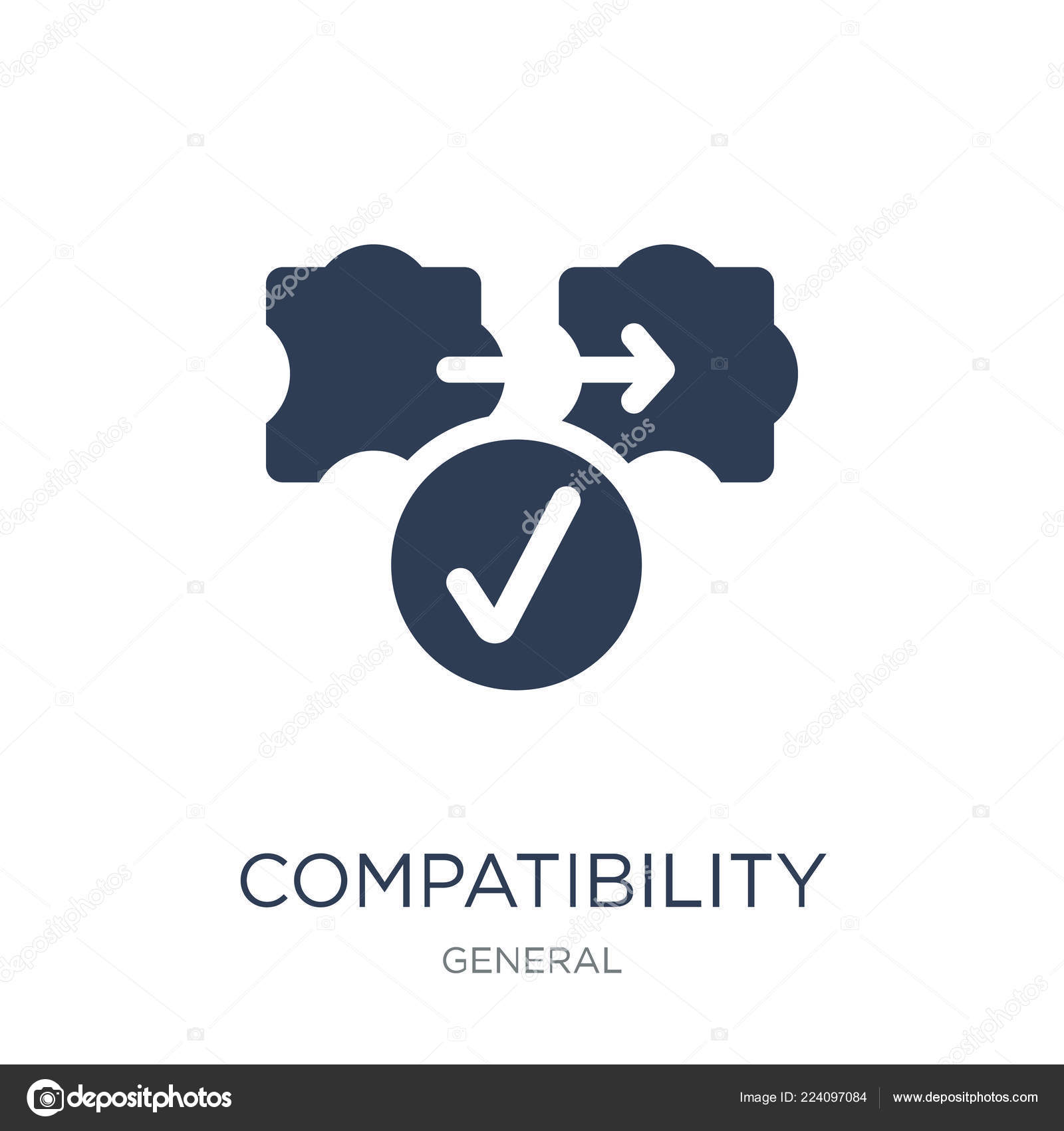 Compatibility Icon Trendy Flat Vector Compatibility Icon White ...