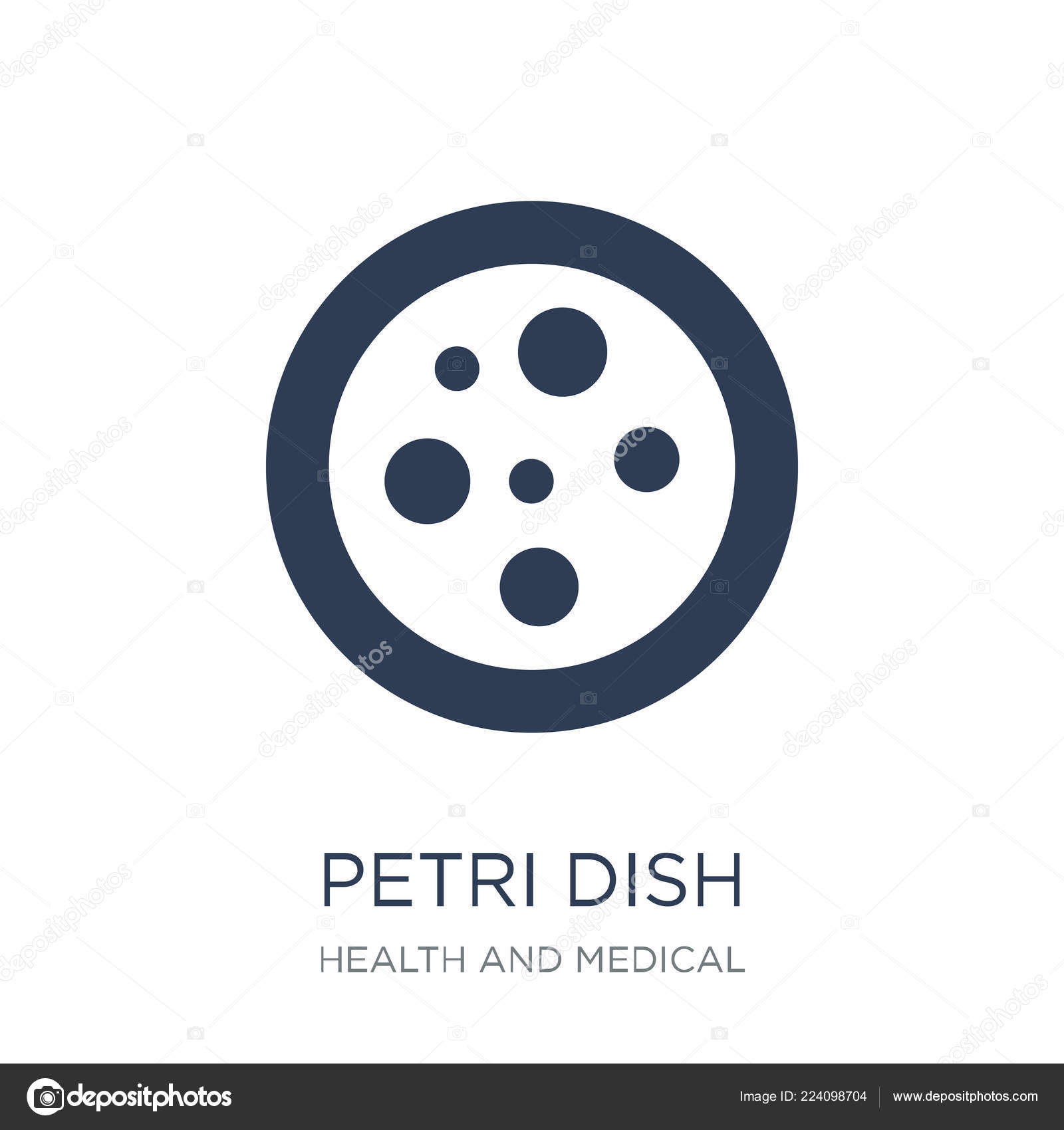 Petri Dish Icon Trendy Flat Vector Petri Dish Icon White Stock Vector ...