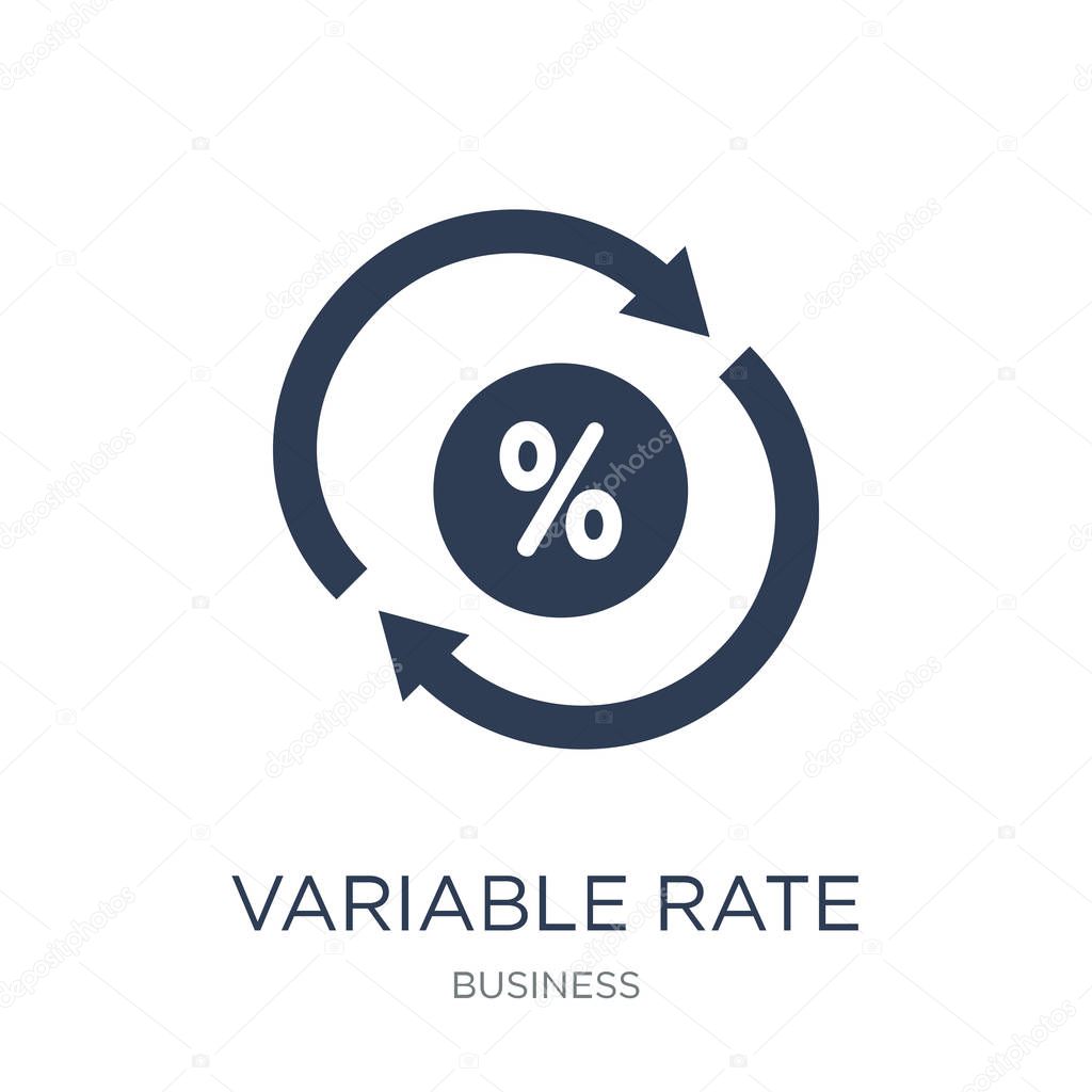 Icono de hipoteca de tasa variable. Vector plano de moda Icono de ...