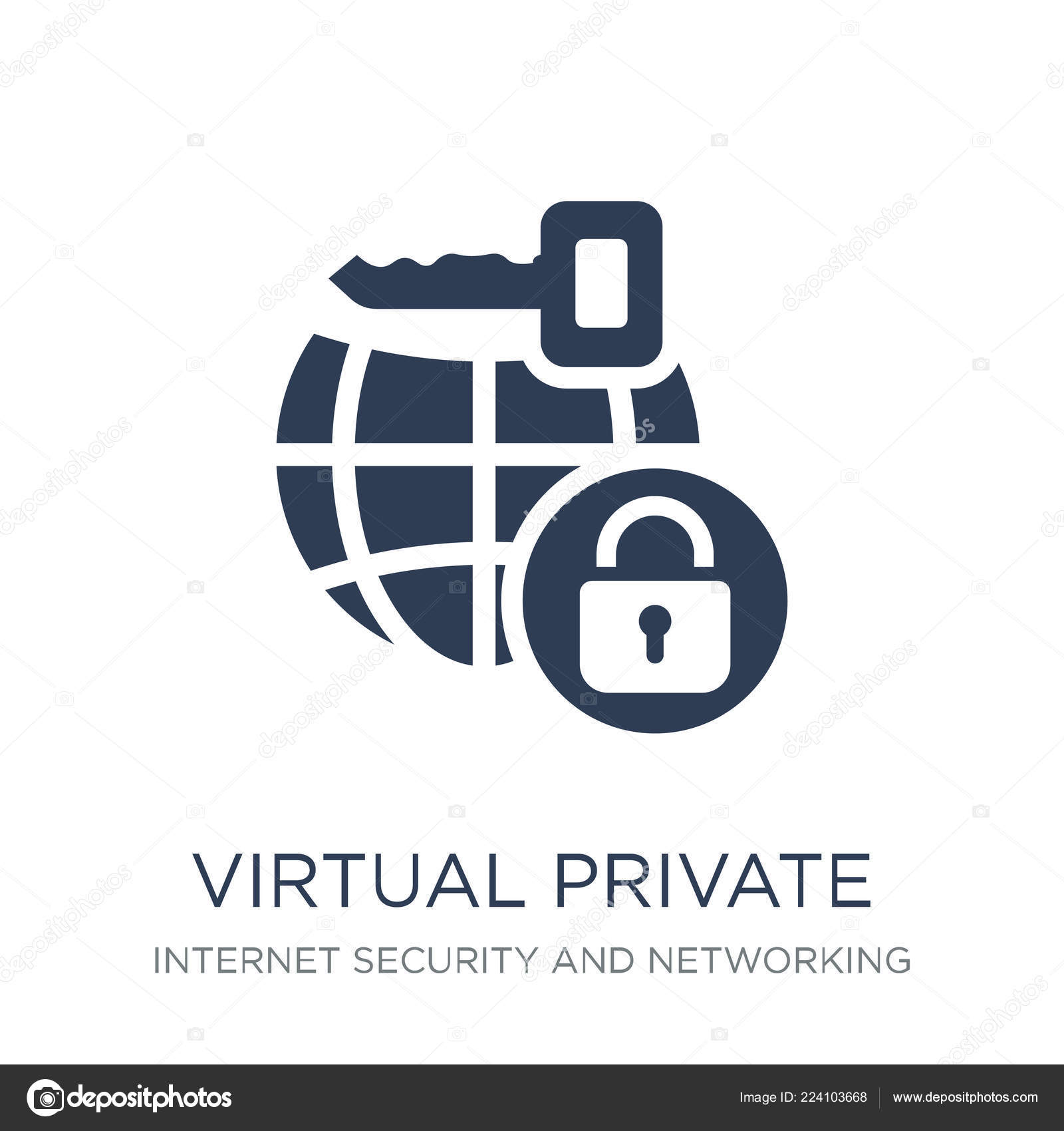 Virtual Private Network Icon Trendy Flat Vector Virtual Private Network ...