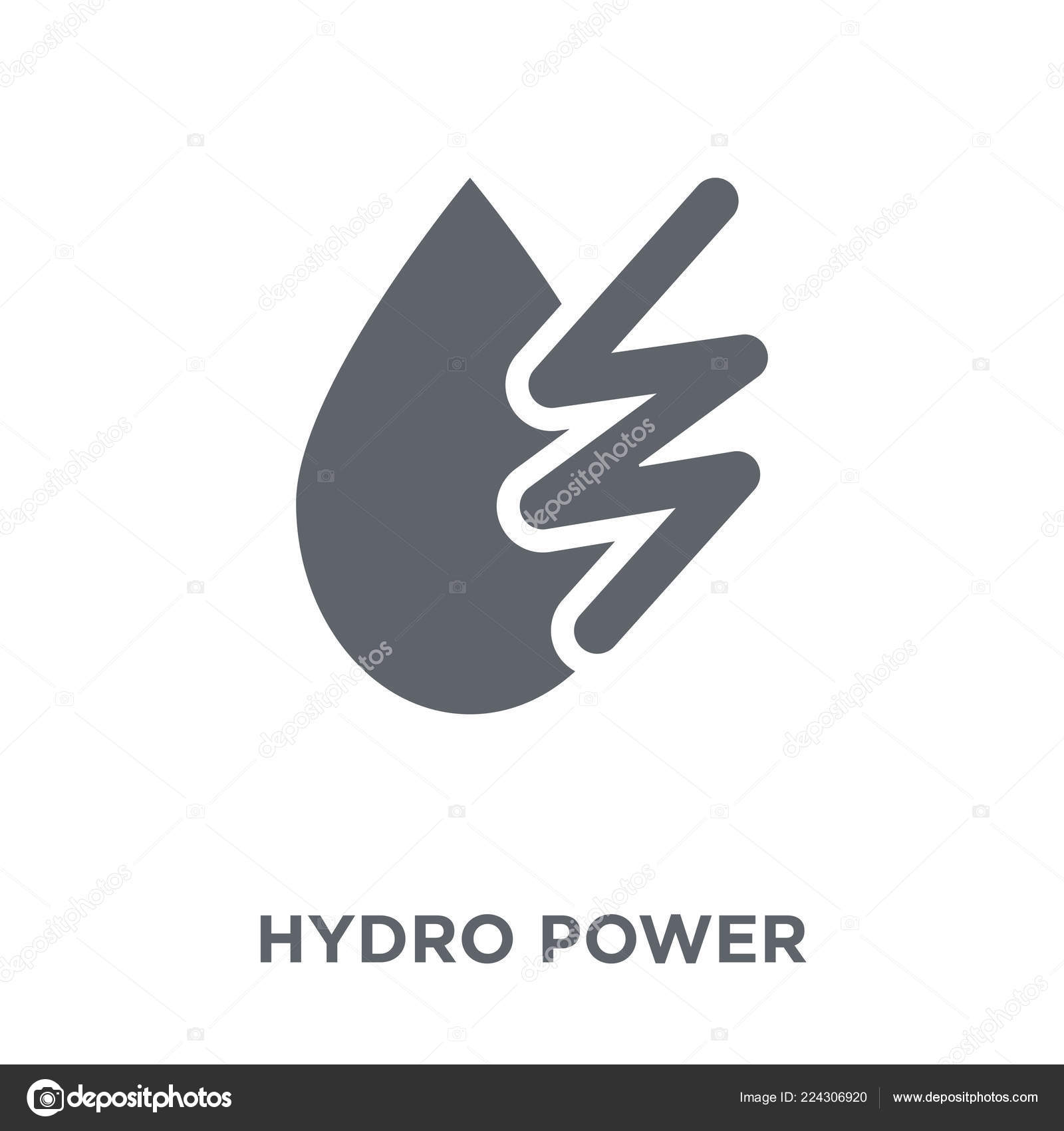 Hydro Power Icon Hydro Power Design Concept Ecology Collection Simple ...
