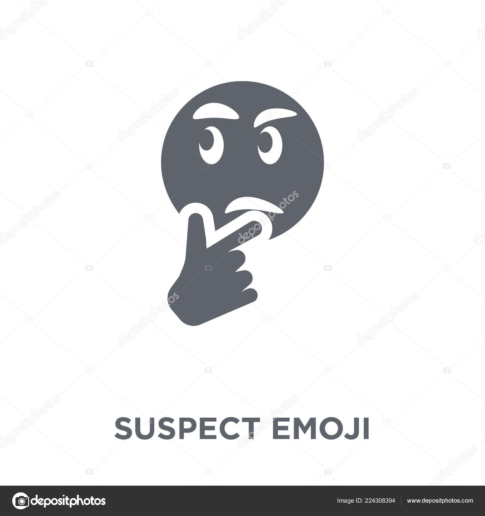 Ícone Emoji Suspeito Conceito Design Emoji Suspeito Coleção Emoji ...
