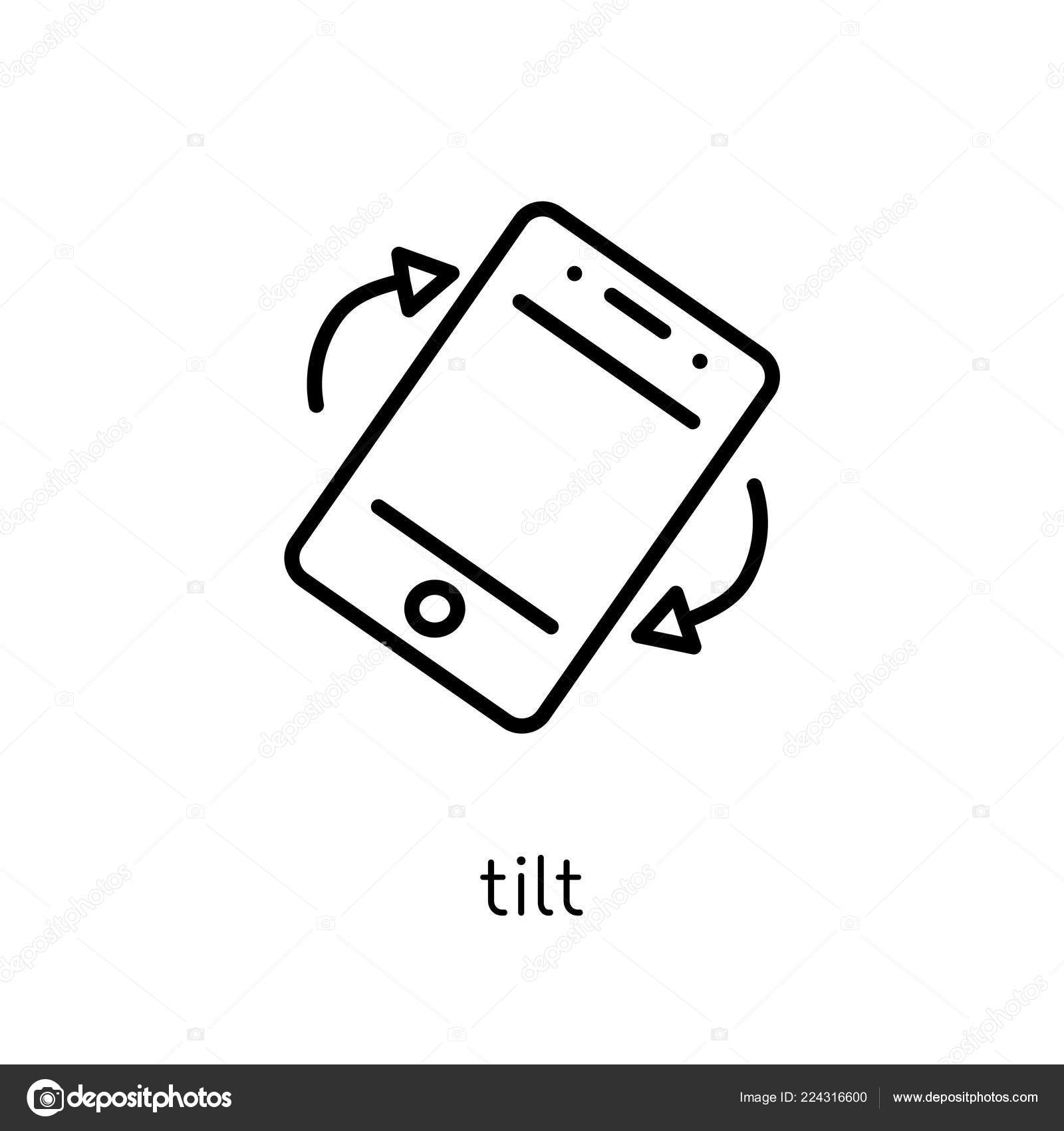 Tilt Icon Trendy Modern Flat Linear Vector Tilt Icon White Stock Vector ...