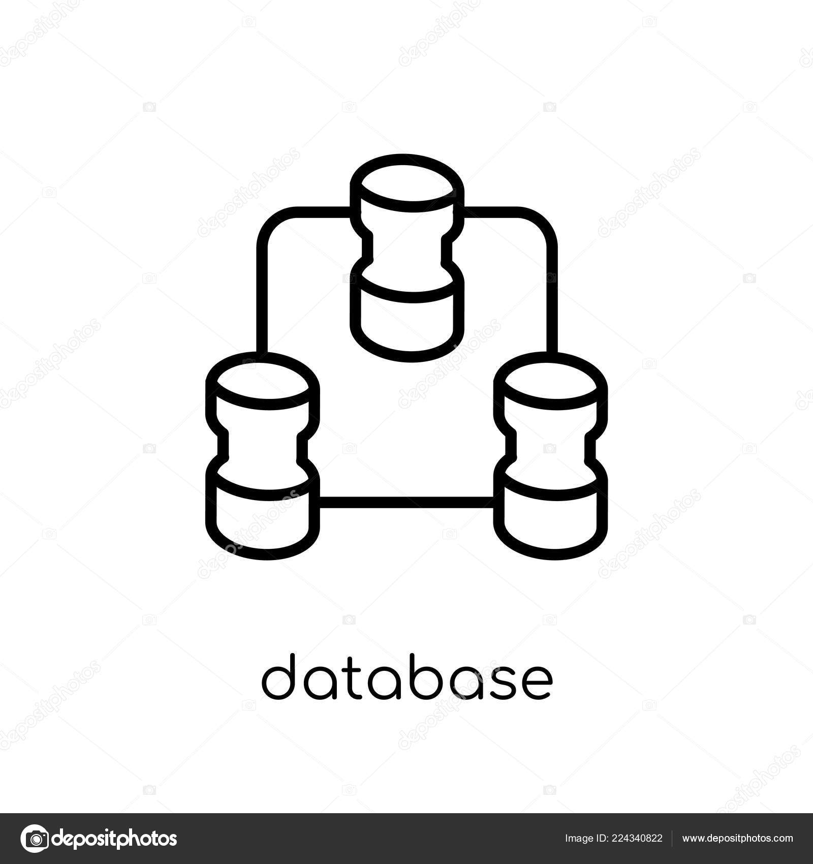 Database Interconnected Icon Trendy Modern Flat Linear Vector Database ... Database Interconnected Icon Trendy Modern Flat Linear Vector Database ...