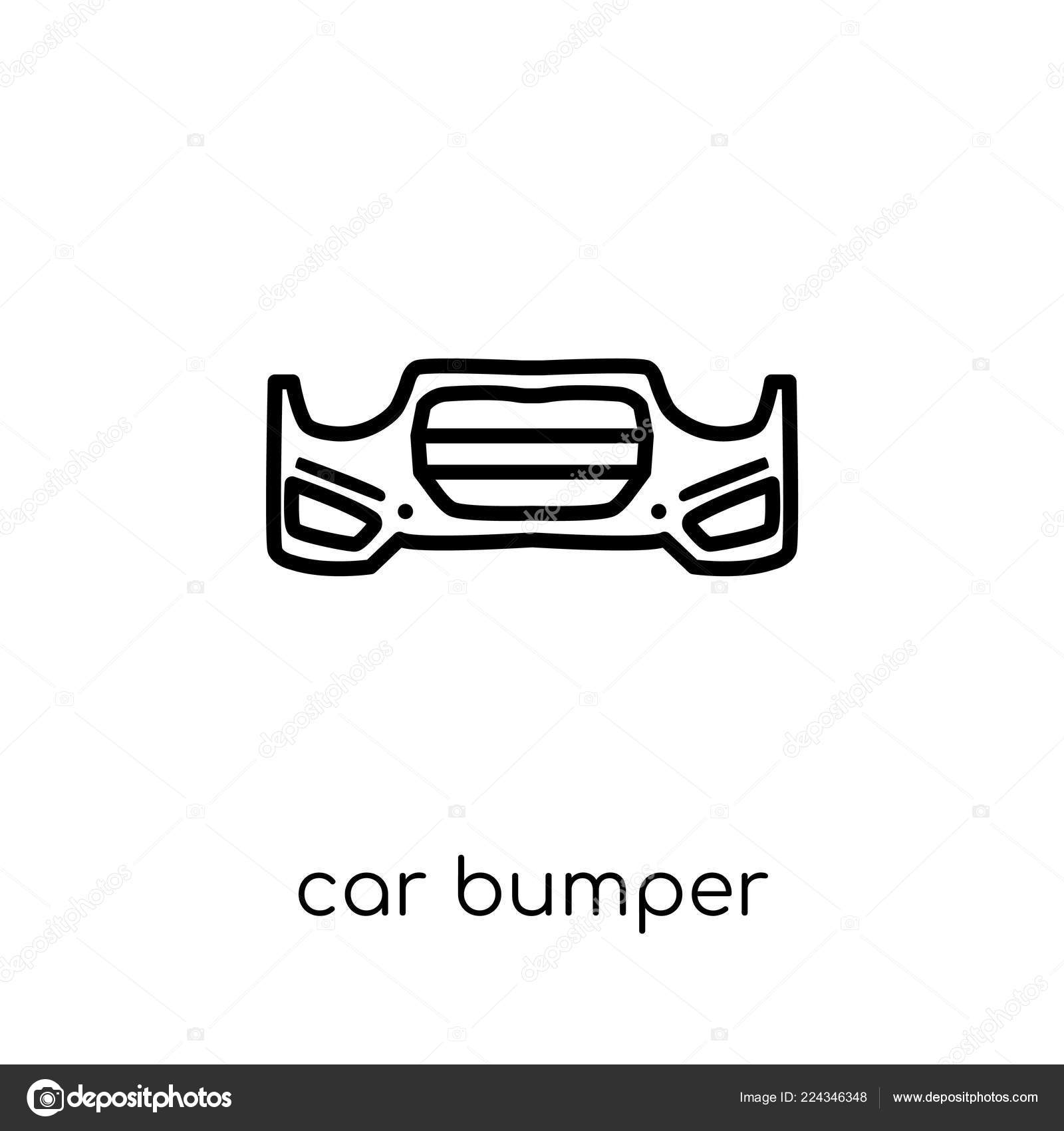 Car Bumper Icon Trendy Modern Flat Linear Vector Car Bumper Stock ...