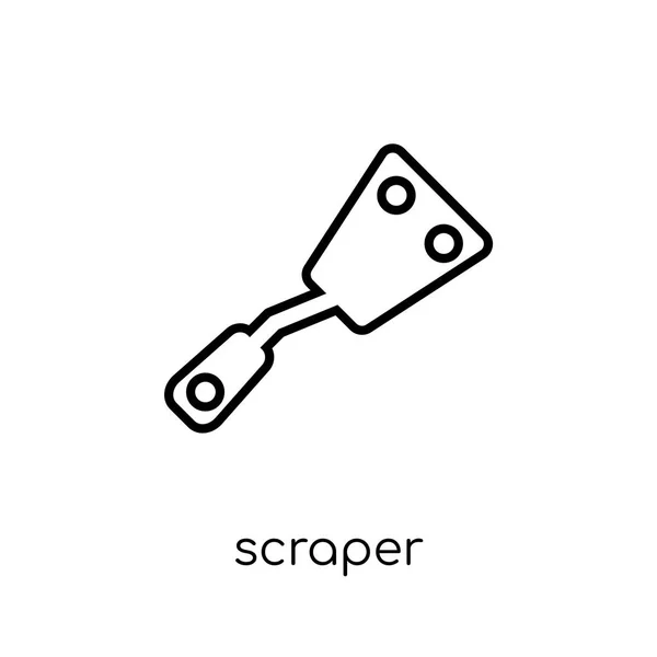 Icono de raspador. Moderno moderno vector lineal plano Raspador icono sobre fondo blanco de la l ...