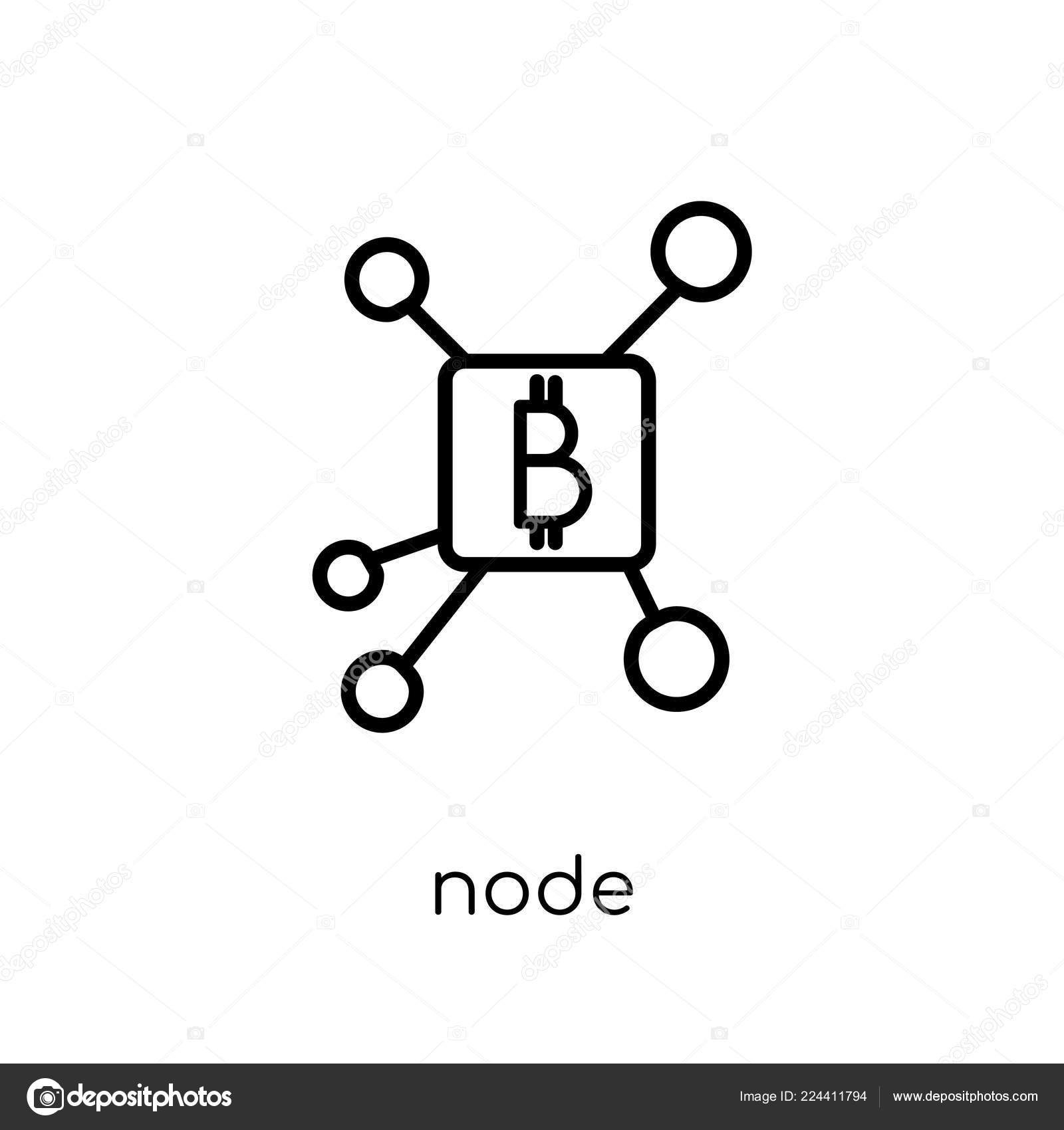 Node Icon Trendy Modern Flat Linear Vector Node Icon White Stock Vector ...