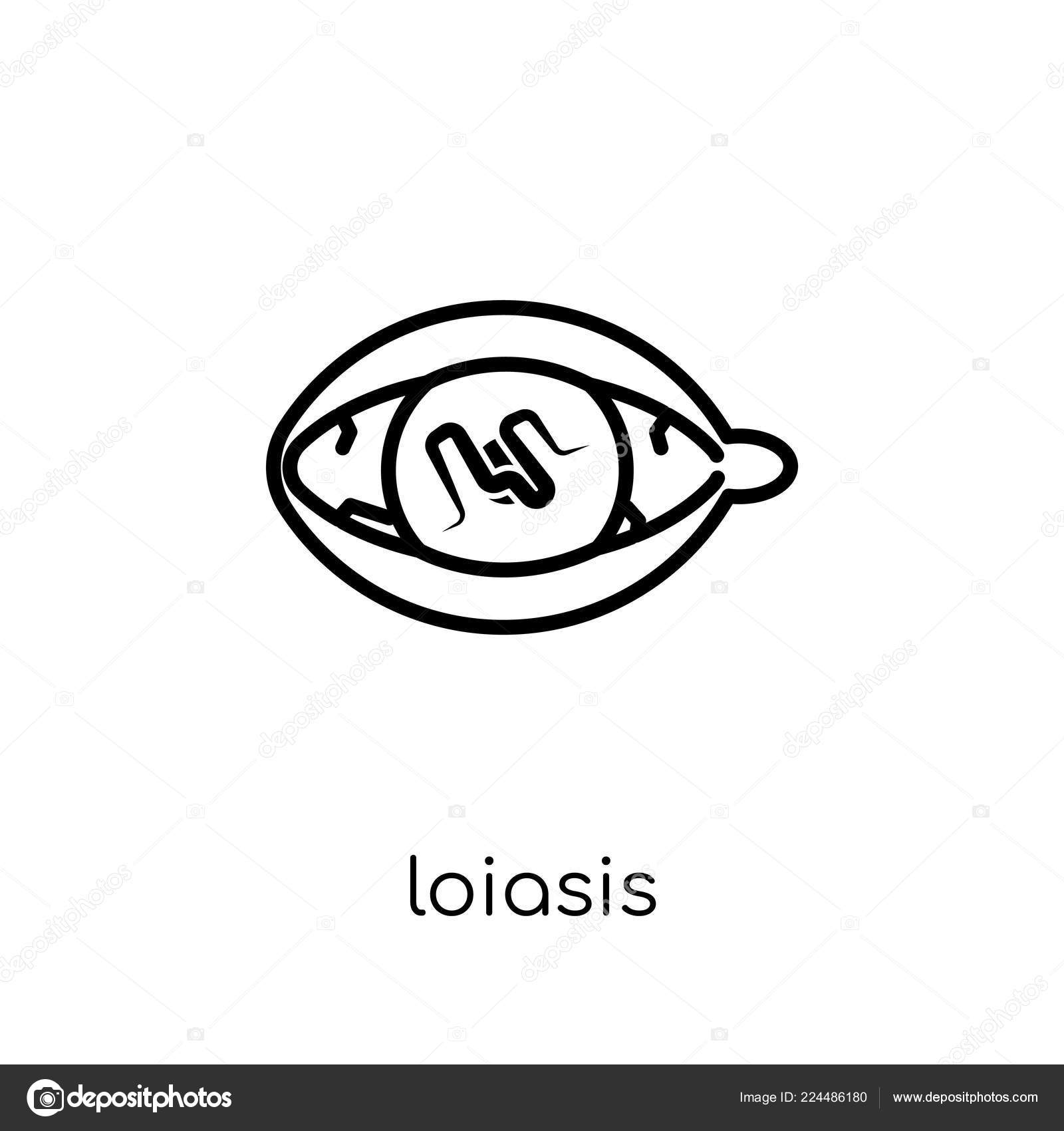 Loiasis Icon Trendy Modern Flat Linear Vector Loiasis Icon White Stock ...