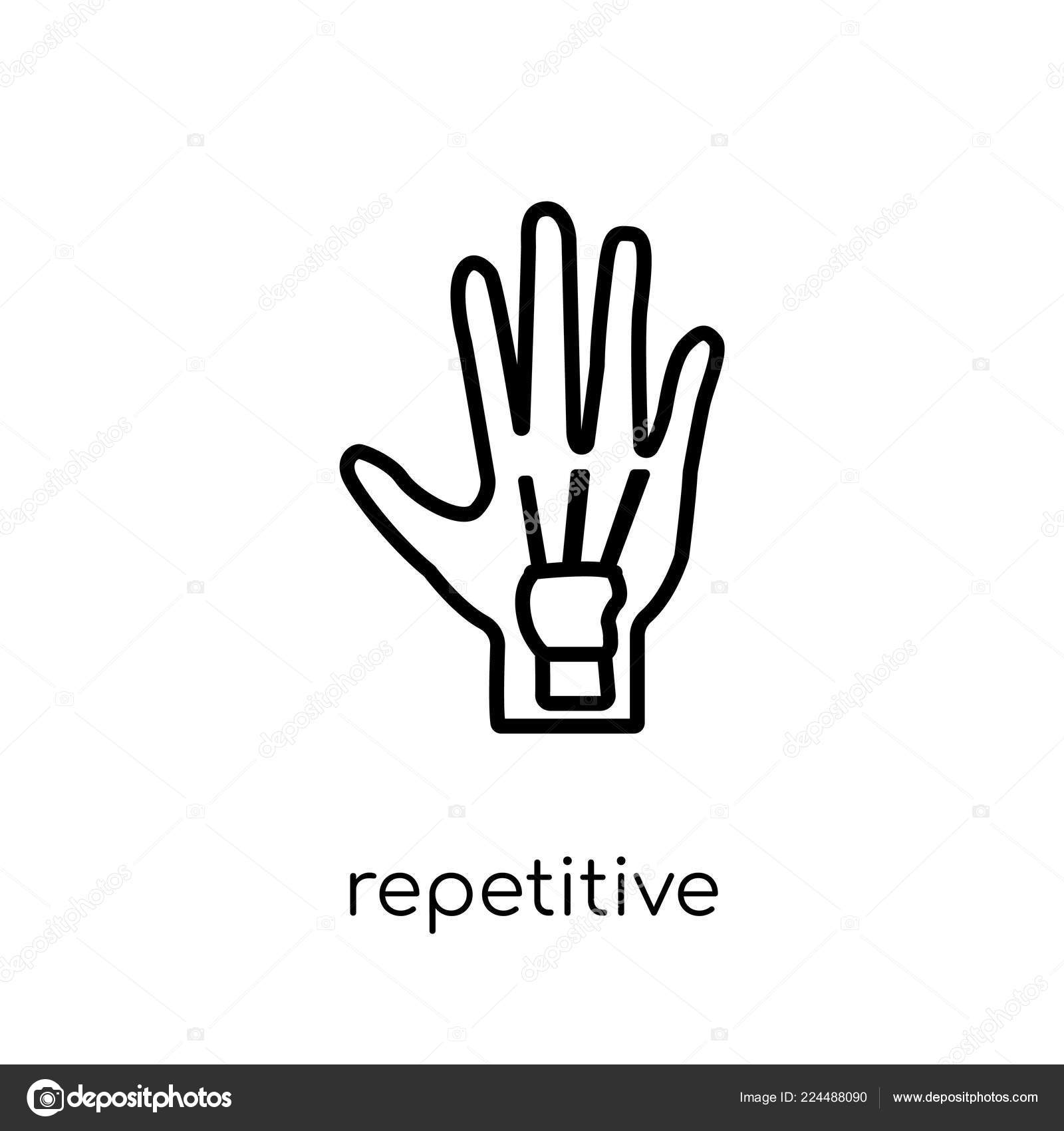 Repetitive Strain Injury Icon Trendy Modern Flat Linear Vector ...