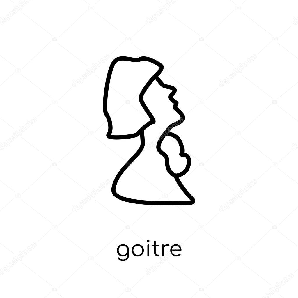 Icono de bocio. Moderno moderno vector lineal plano icono de Goitre ...