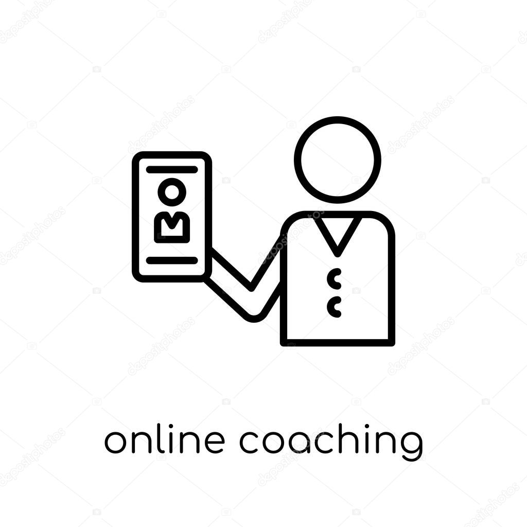 icono de entrenamiento en línea. Moderno moderno vector lineal plano ...