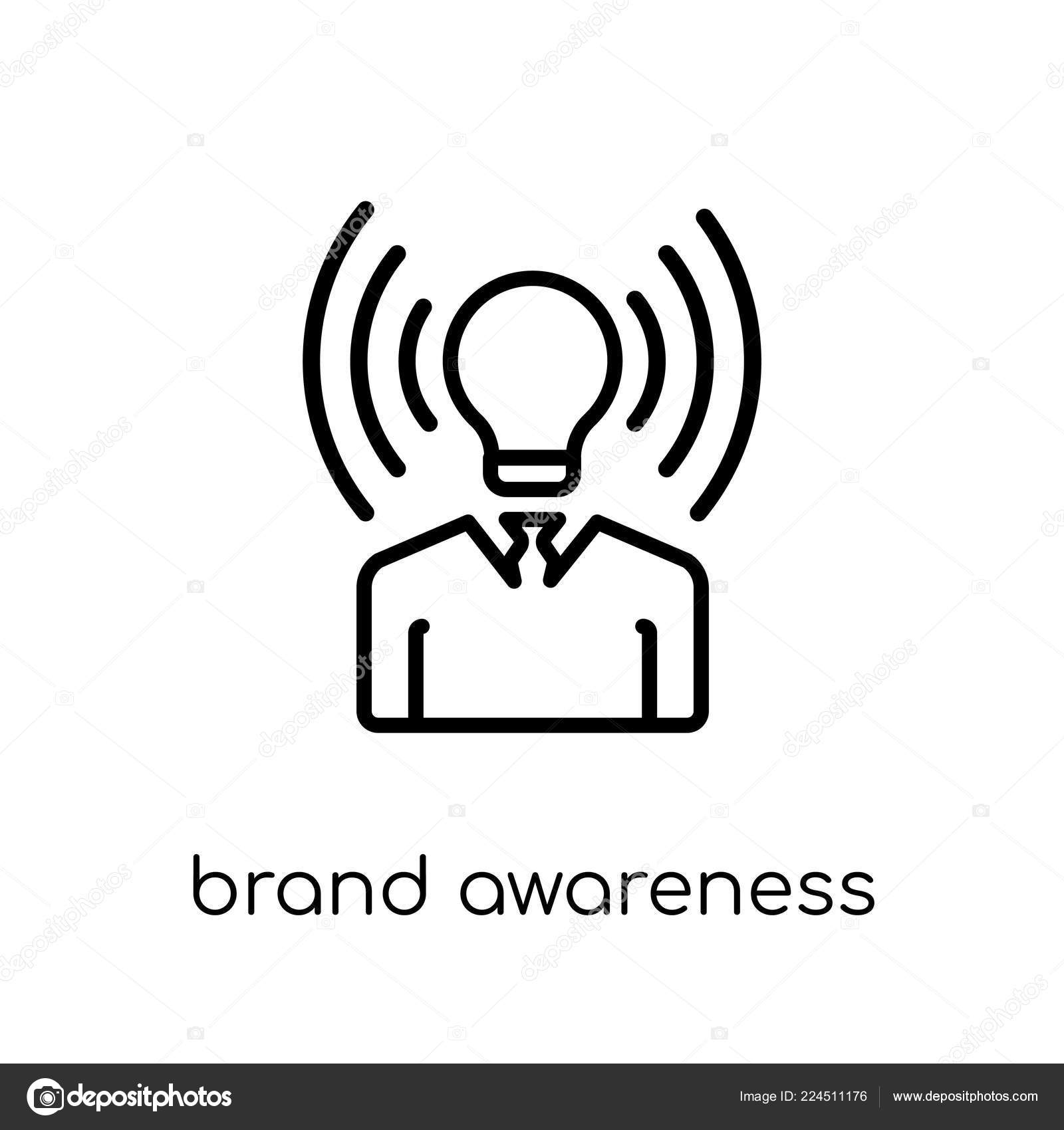 Brand Awareness Icon Trendy Modern Flat Linear Vector Brand Awareness ...