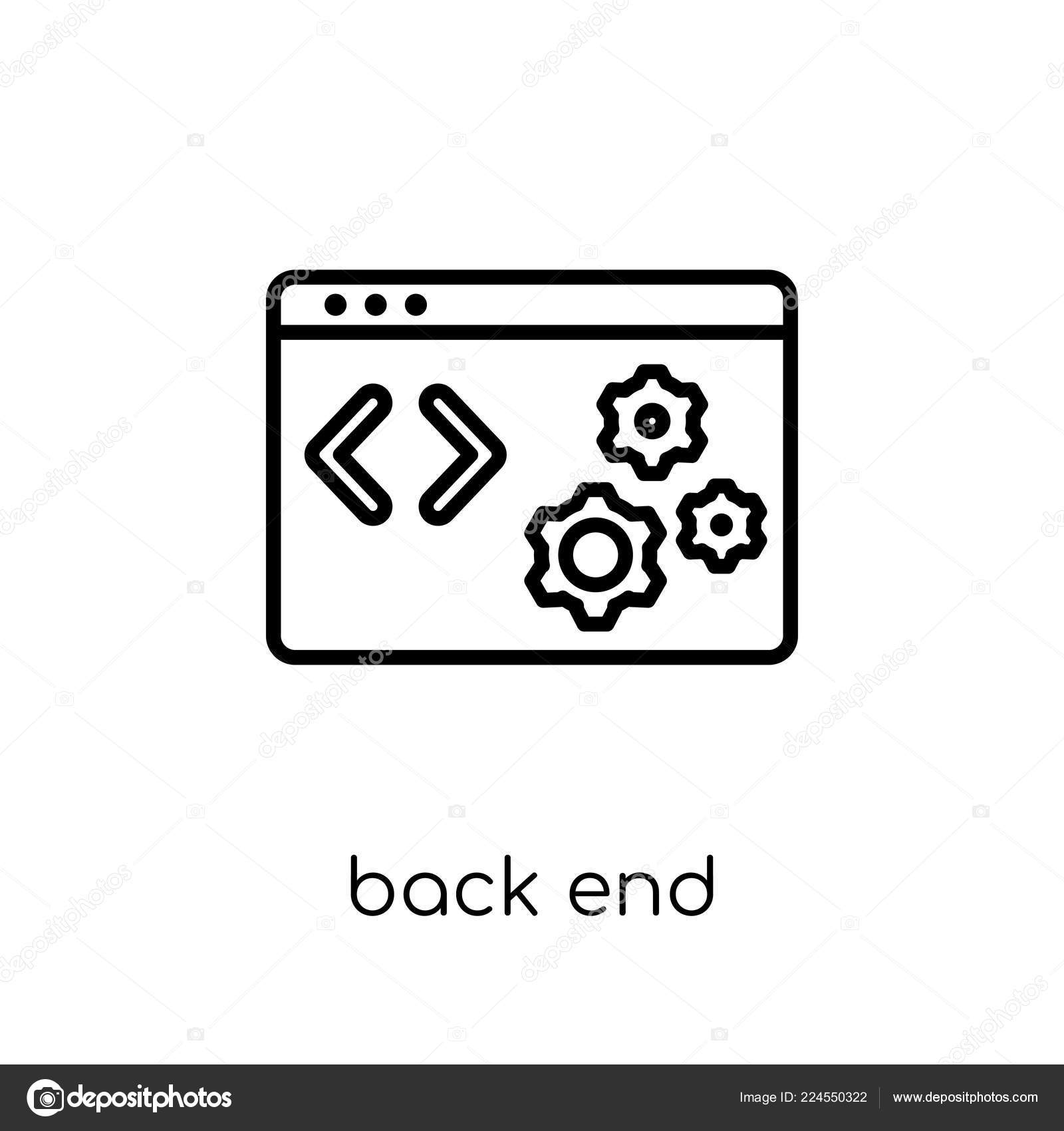 Back End Icon Trendy Modern Flat Linear Vector Back End Stock Vector ...