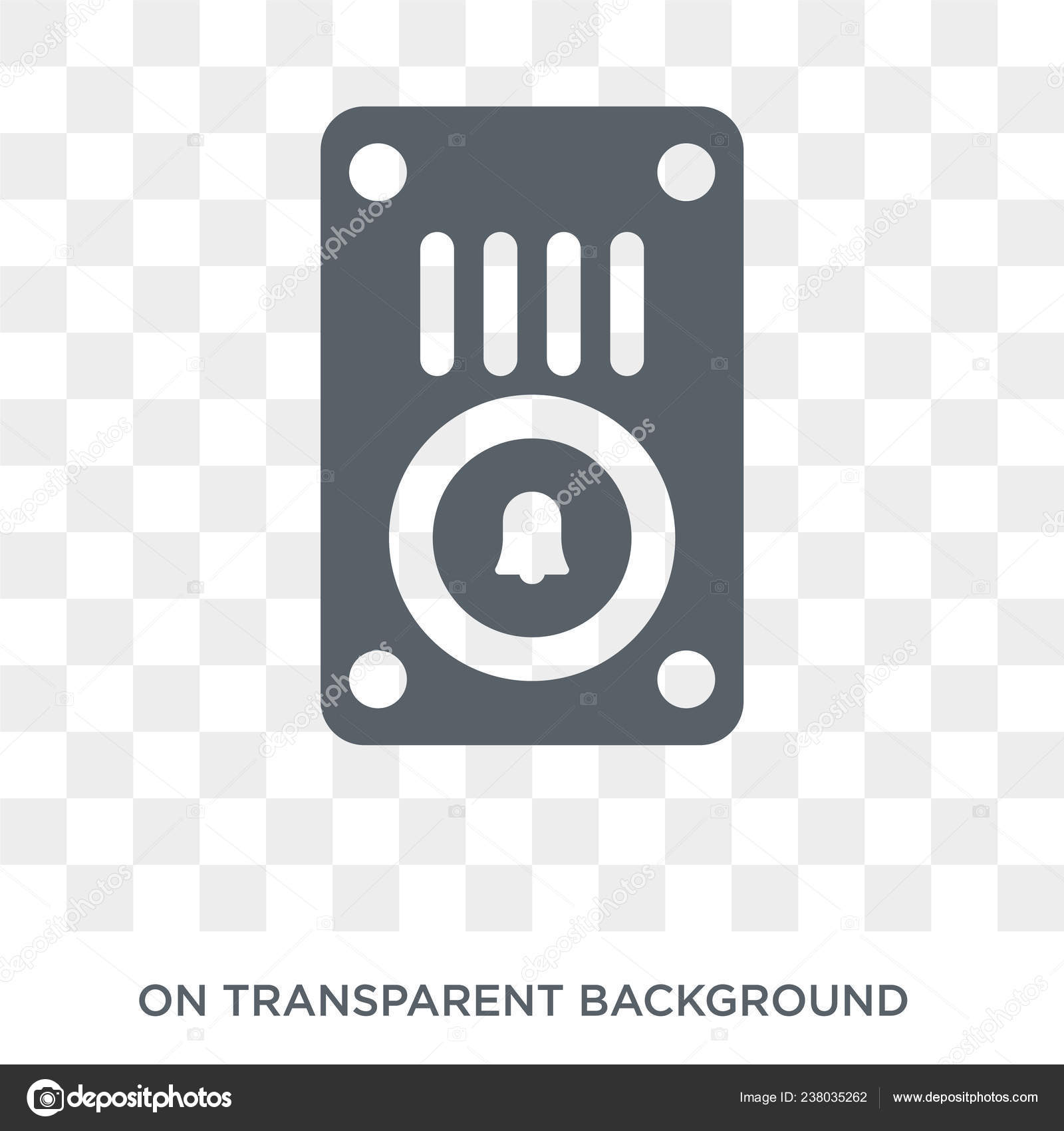Icono Del Timbre Moderno Icono Timbre Vector Plano Sobre Fondo Vector ...