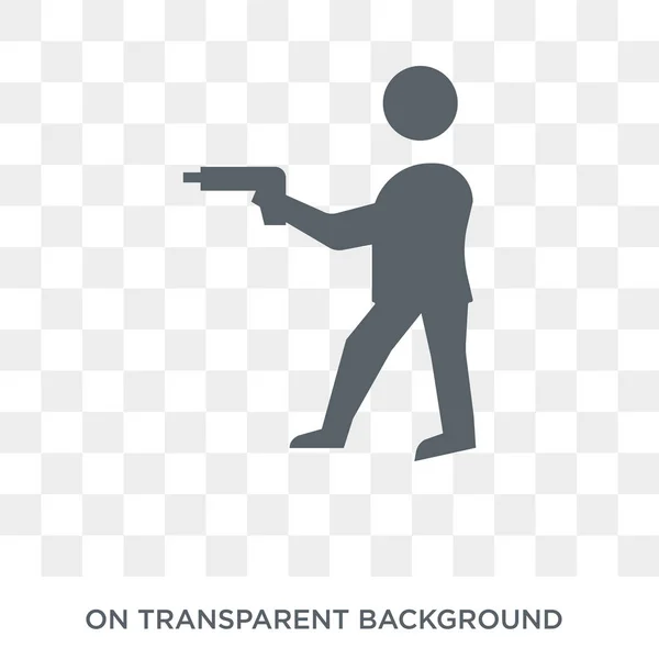 Gun Shooting Icon Trendy Gun Shooting Logo Concept Transparent ...