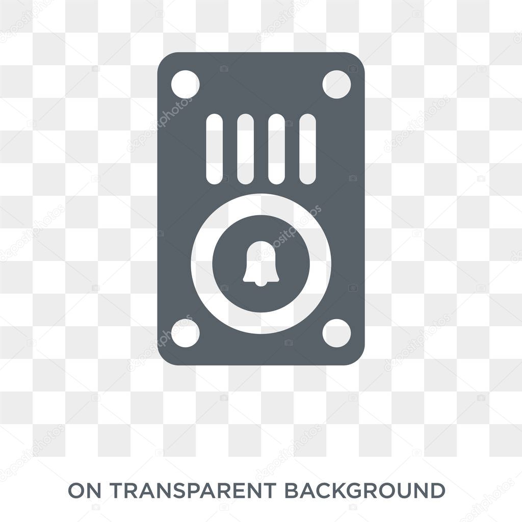 Icono Del Timbre Moderno Icono Timbre Vector Plano Sobre Fondo Vector ...