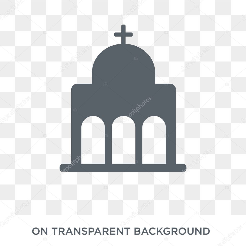 Icono del templo. Moderno icono de Temple vector plano sobre fondo ...