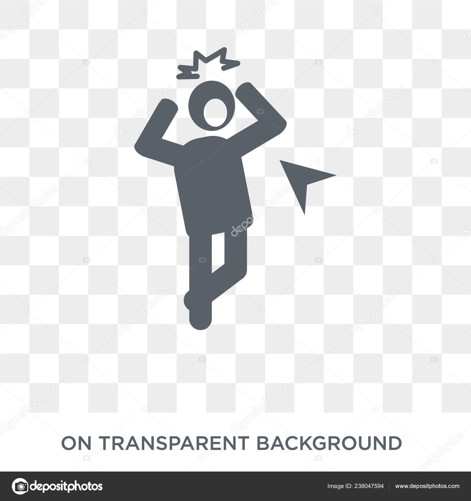 Scared Human Icon Trendy Flat Vector Scared Human Icon Transparent ...