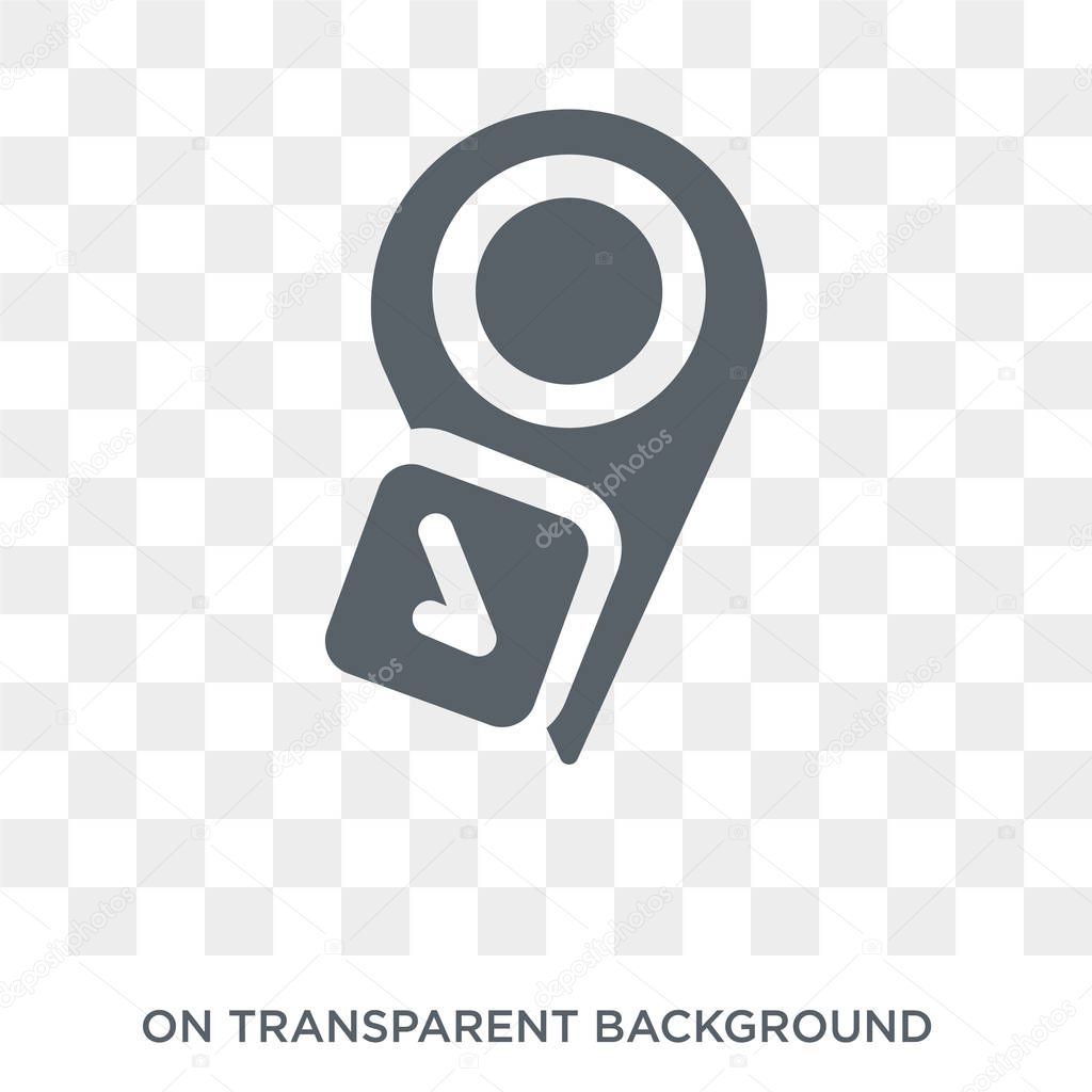 Destino hecho icono. Trendy flat vector Icono de destino hecho sobre ...