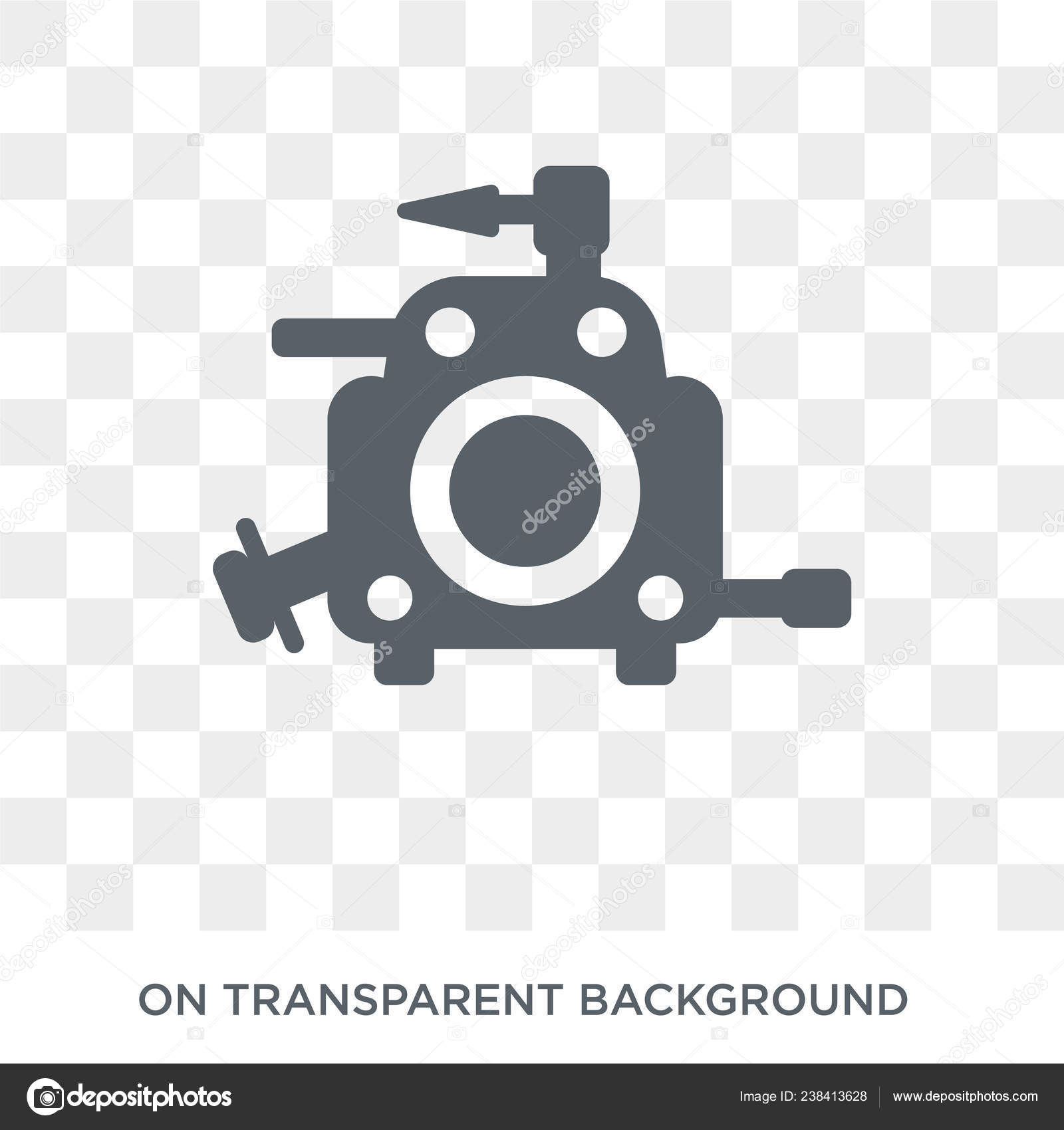 Coche Icono Carburador Concepto Diseño Carburador Coche Colección ...