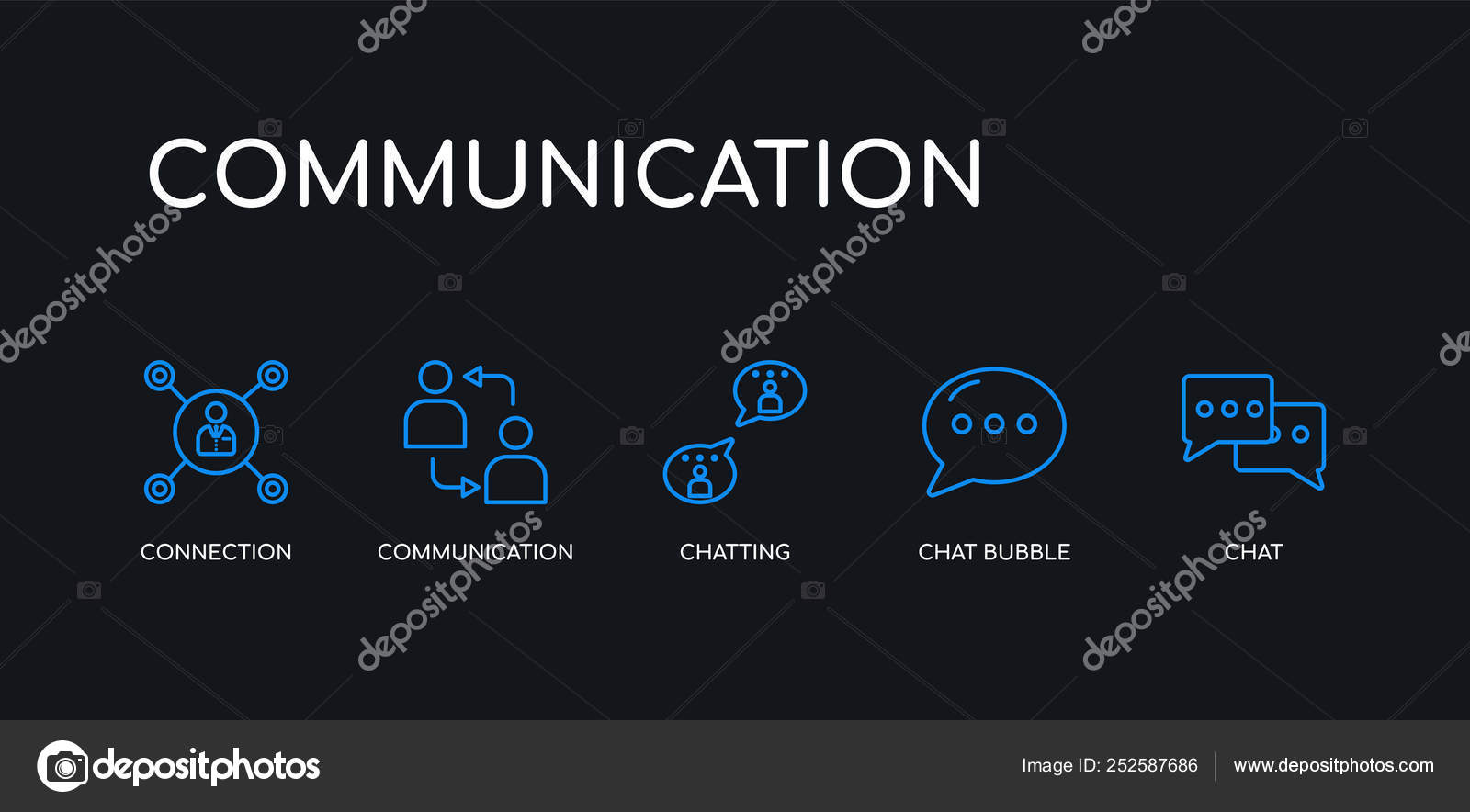 5 outline stroke blue chat, chat bubble, chatting, communication ...