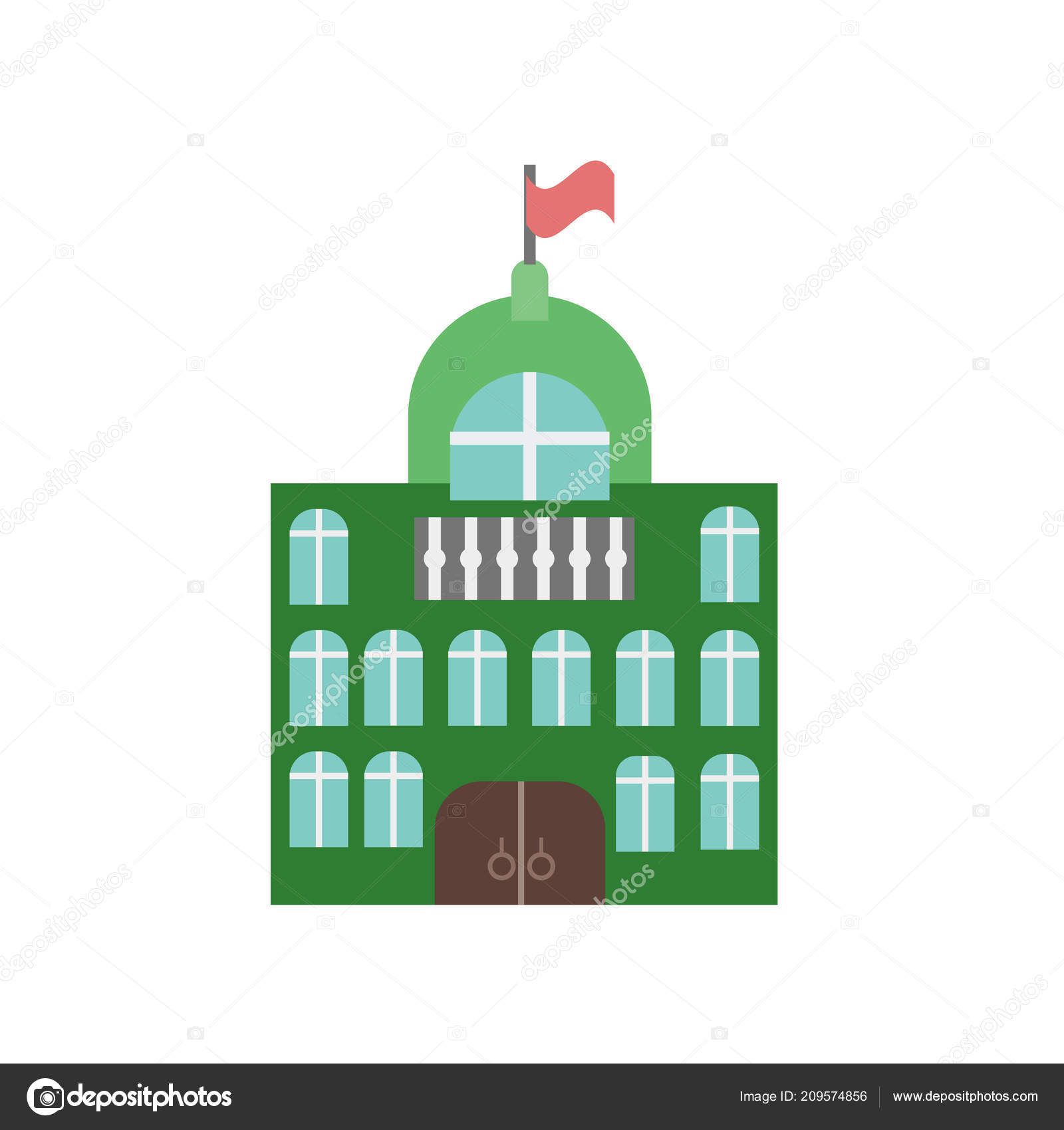 City Hall Icon Vector Isolated White Background Your Web Mobile Stock ...