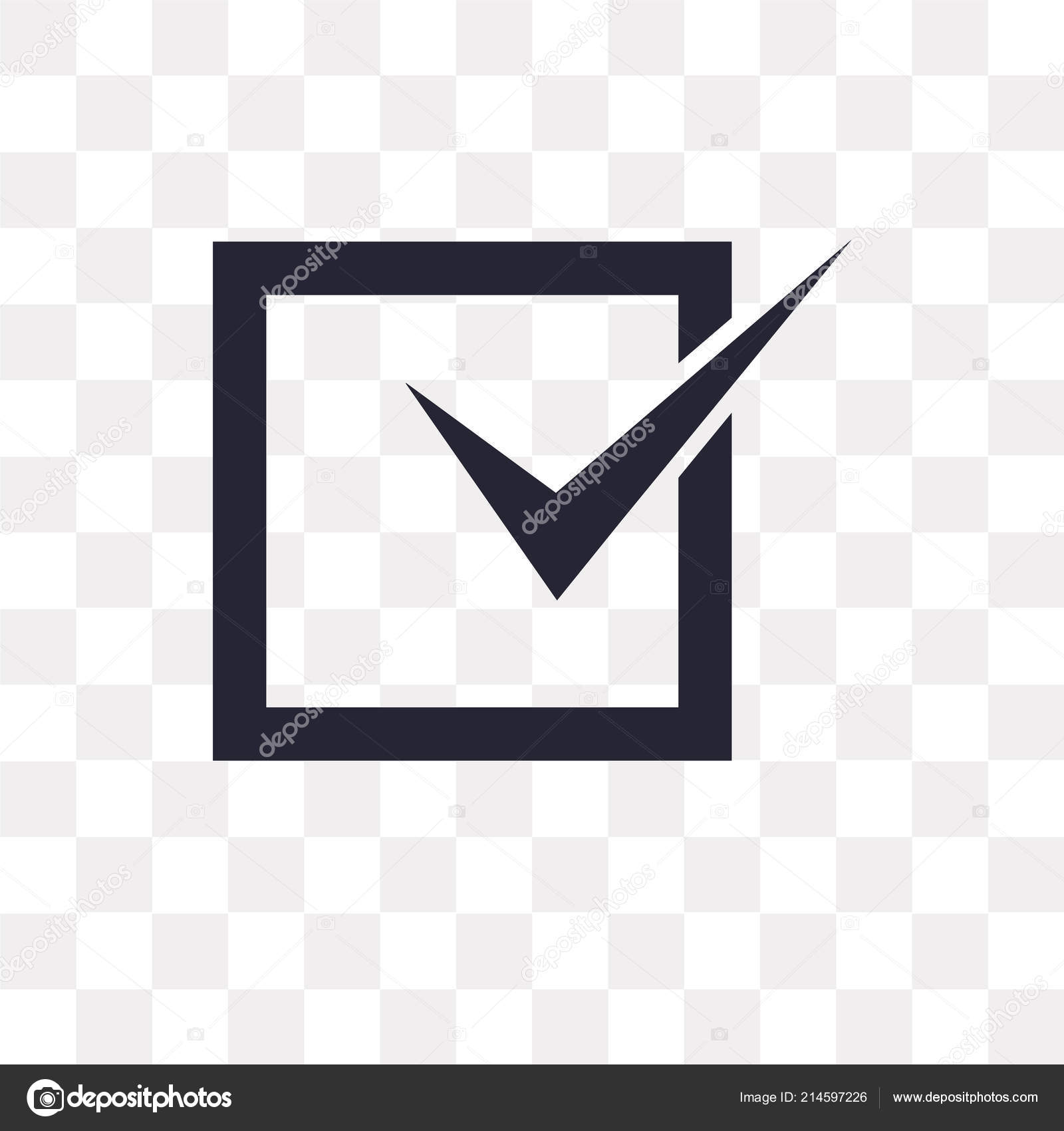 Tick Vector Icon Isolated Transparent Background Tick Logo Concept ...