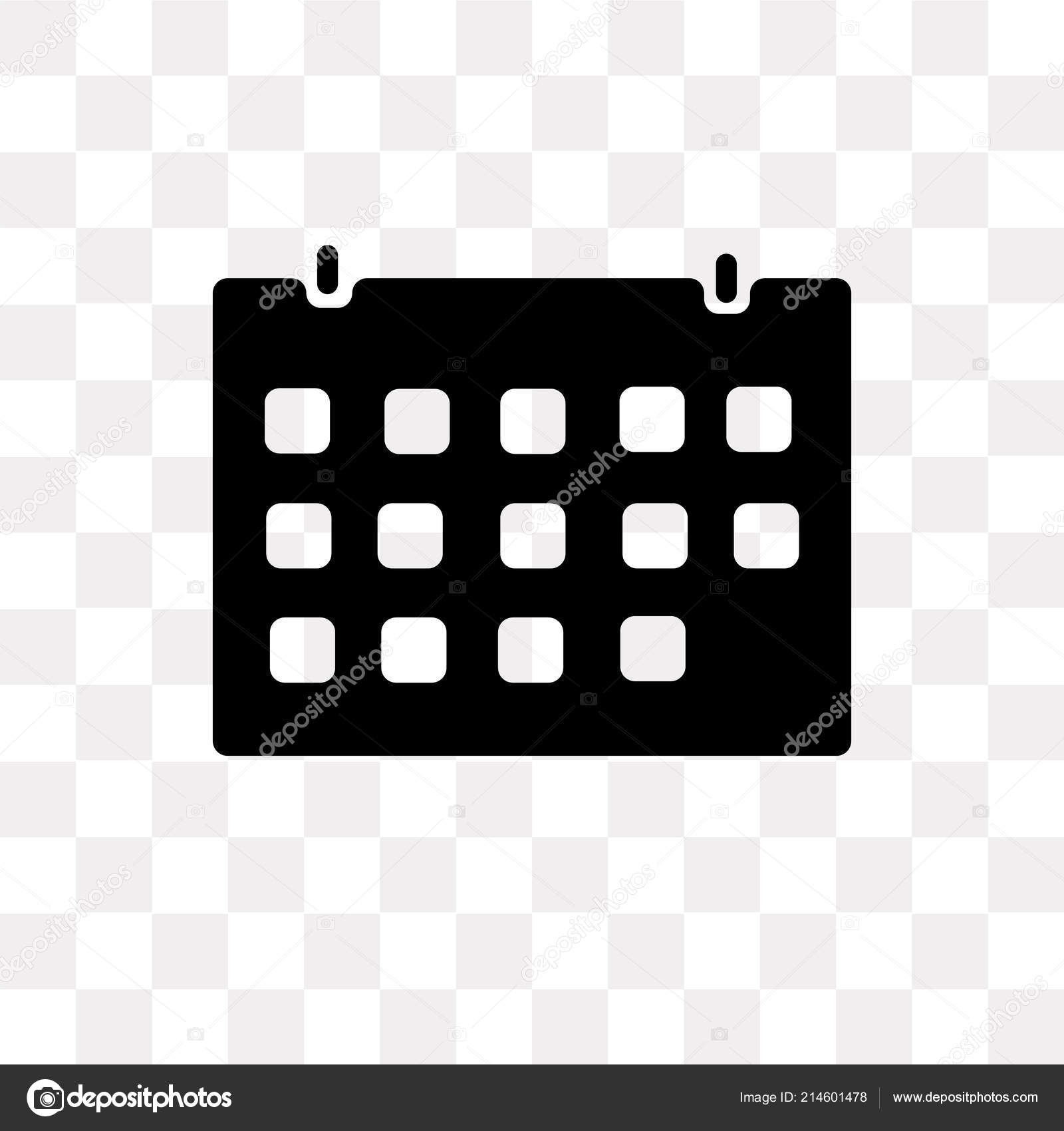 Calendar vector icon isolated on transparent background, Calenda Stock ...