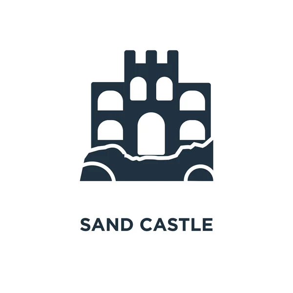 Sand Castle Icon Black Filled Vector Illustration Sand Castle Symbol ⬇ ...