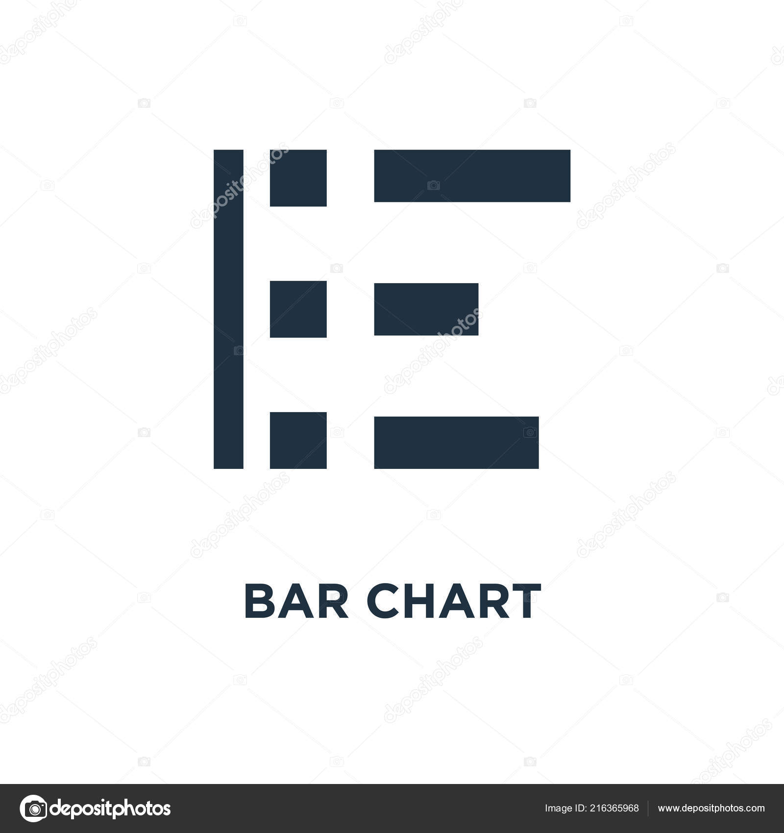 Icono Gráfico Barras Ilustración Vectorial Negra Símbolo Gráfico Barras ...