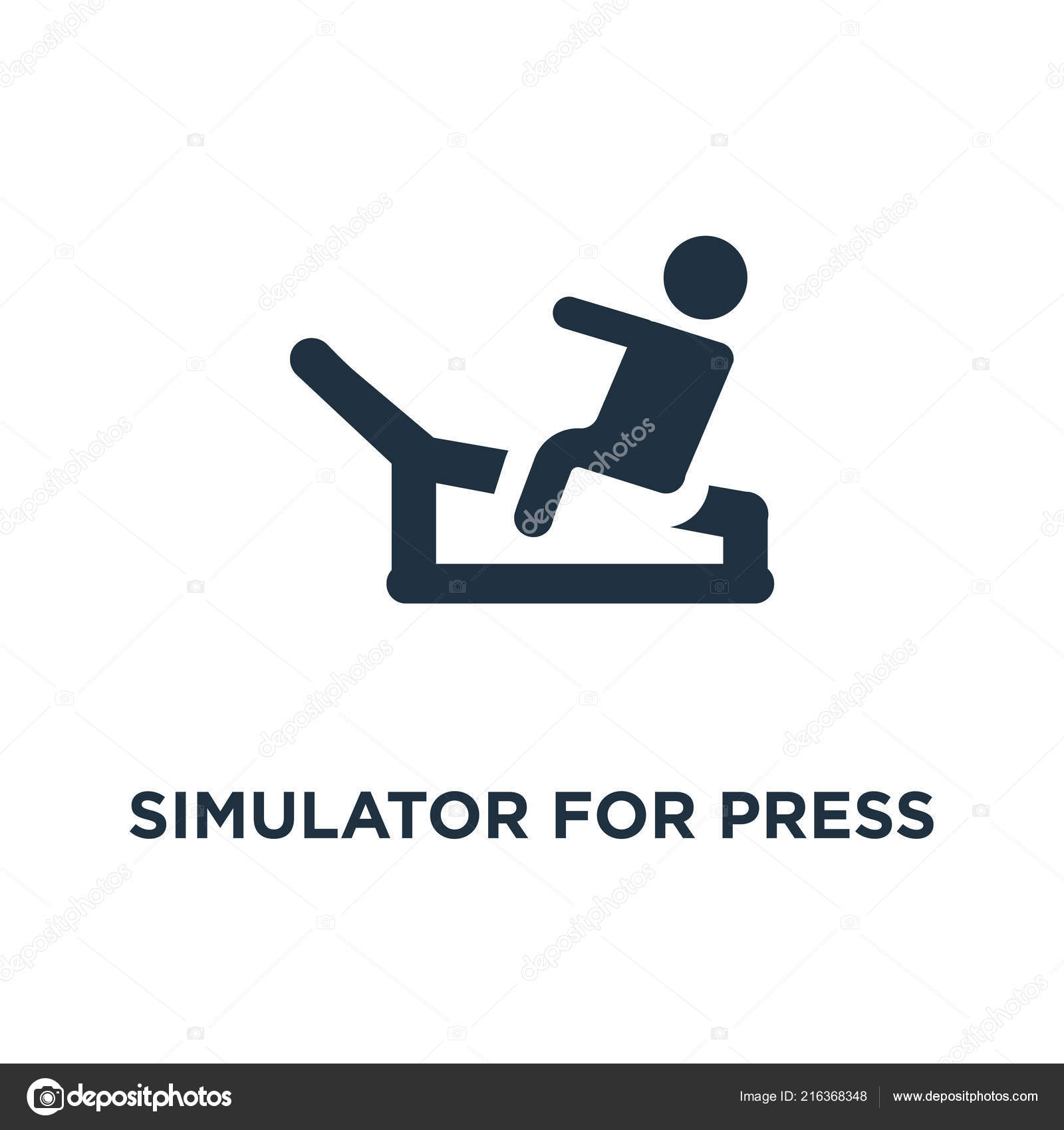 Simulator Press Icon Black Filled Vector Illustration Simulator Press ...