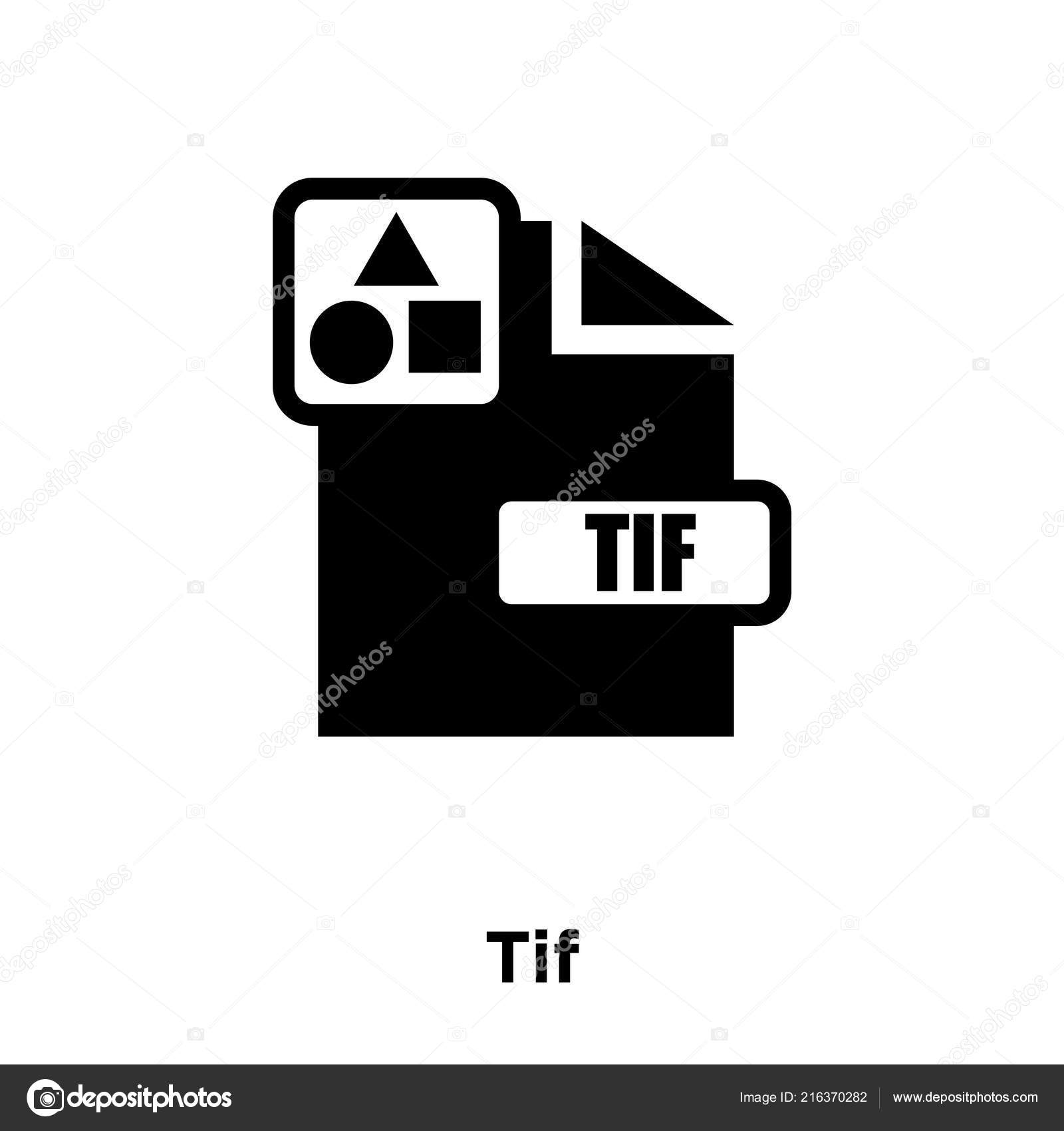 Tif Icon Vector Isolated White Background Logo Concept Tif Sign Stock ...