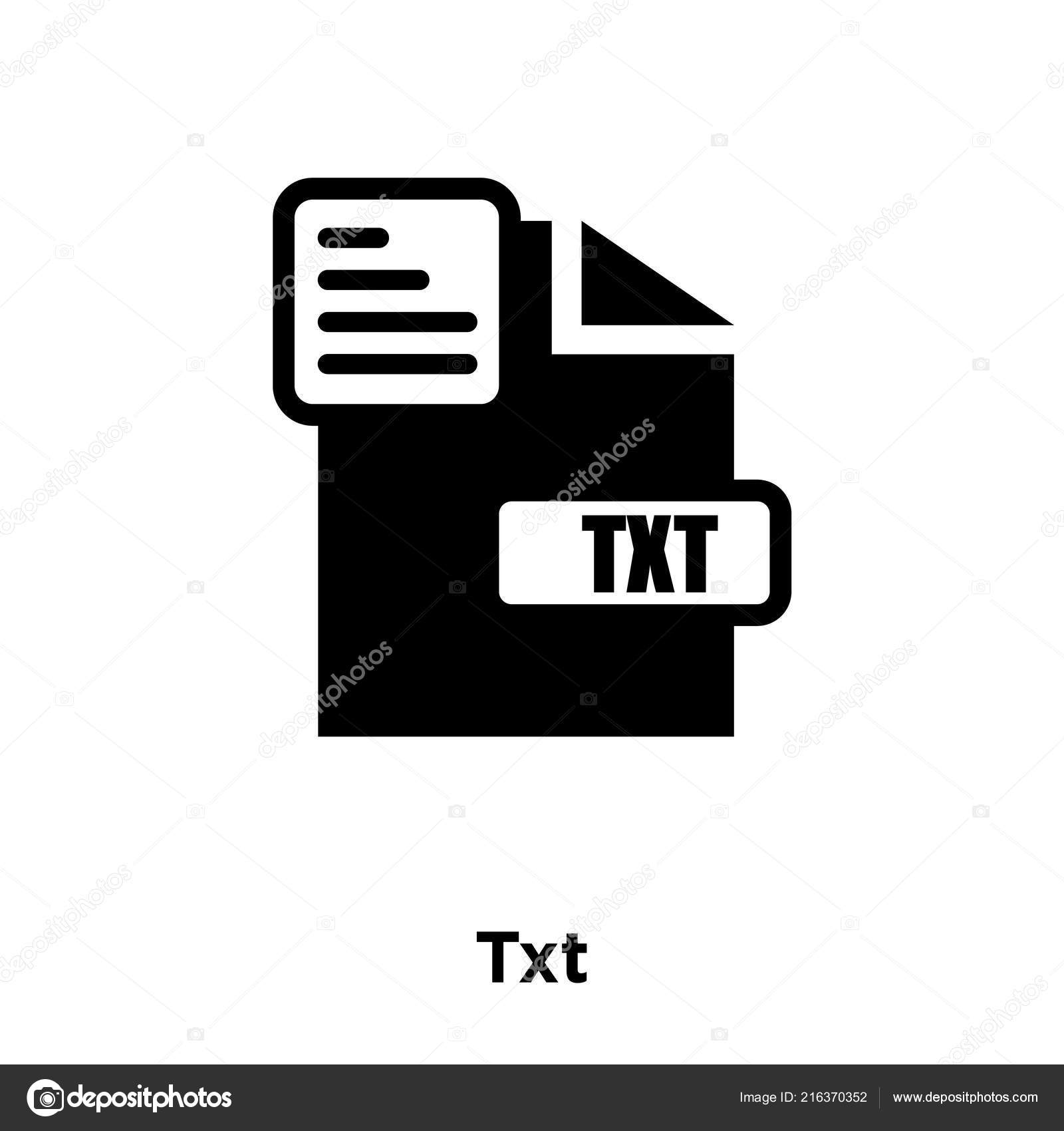 Txt Icon Vector Isolated White Background Logo Concept Txt Sign Stock ...