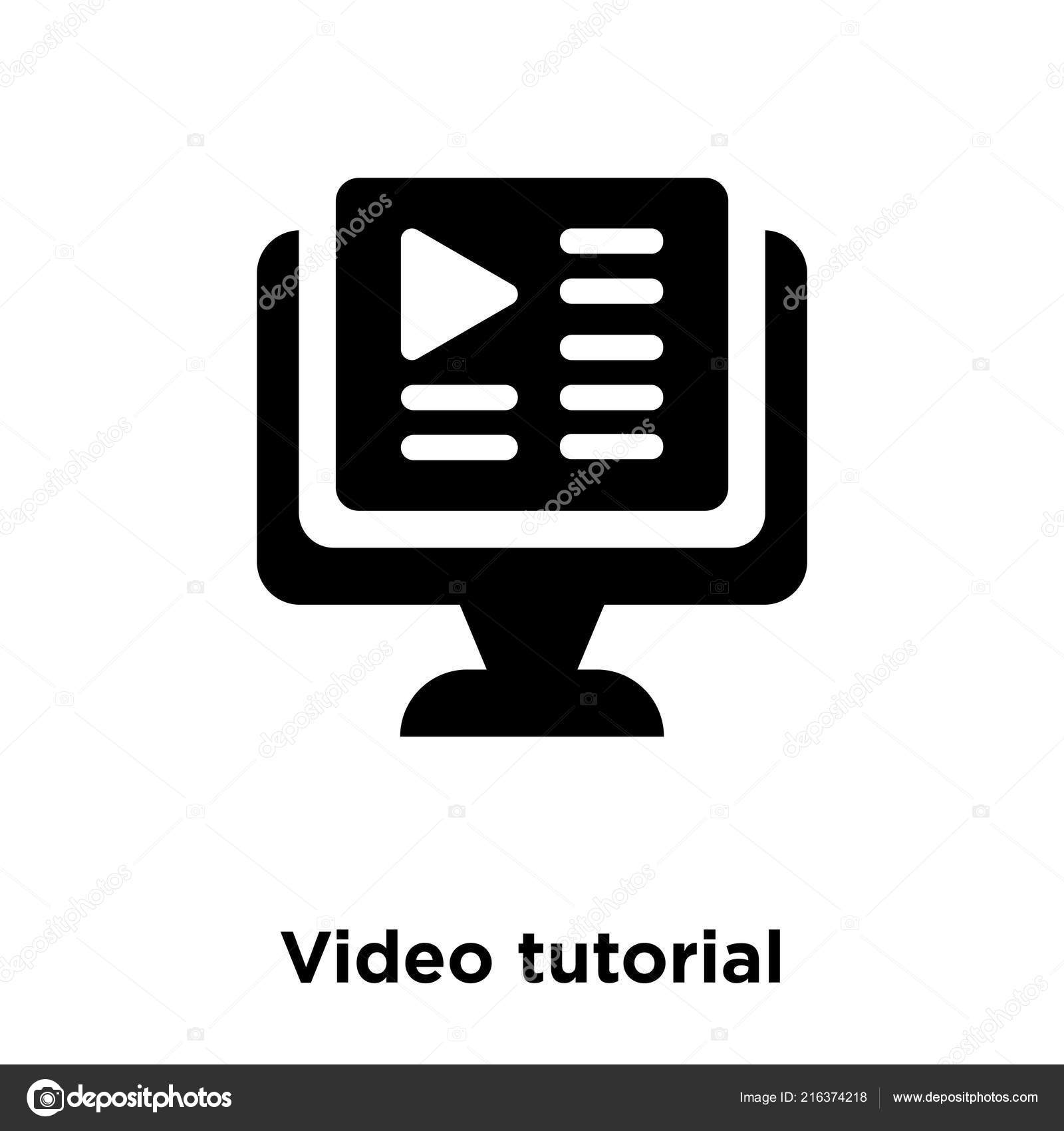 Video Tutorial Icono Vector Aislado Sobre Fondo Blanco Concepto ...