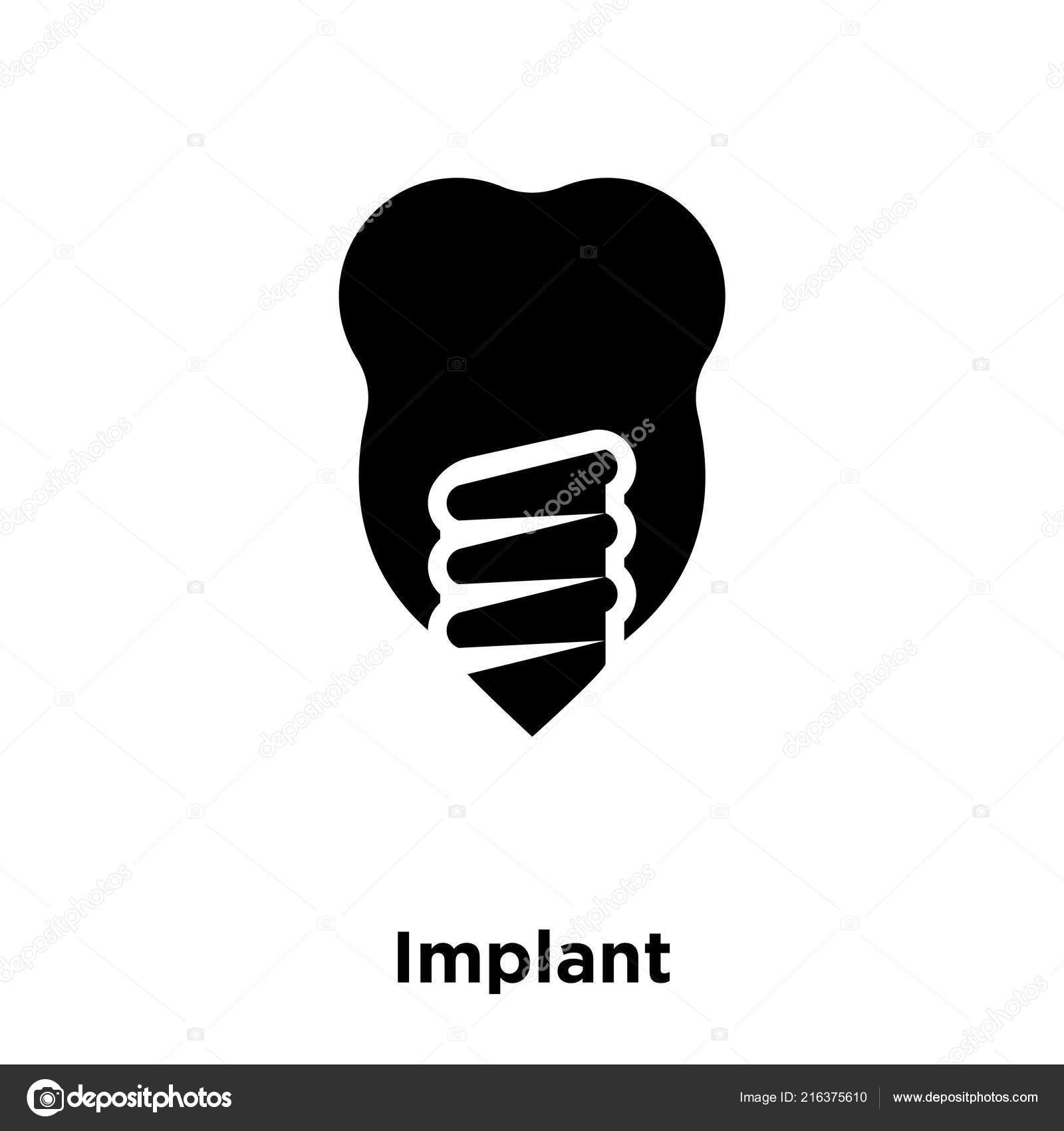 Implant Icon Vector Isolated White Background Logo Concept Implant Sign ...