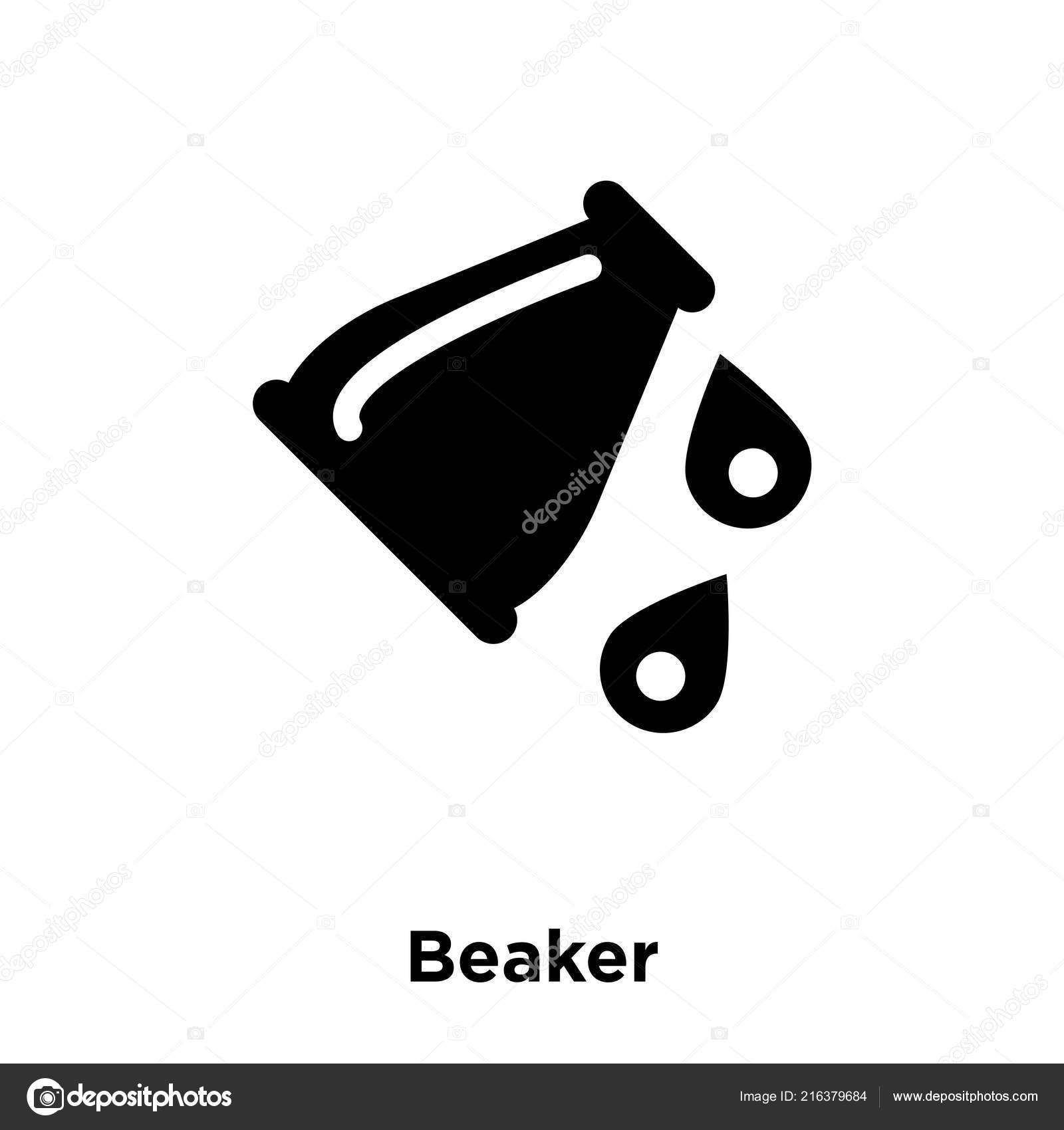 Bécher Icône Vecteur Isolé Sur Fond Blanc Concept Logo Bécher Vecteur ...