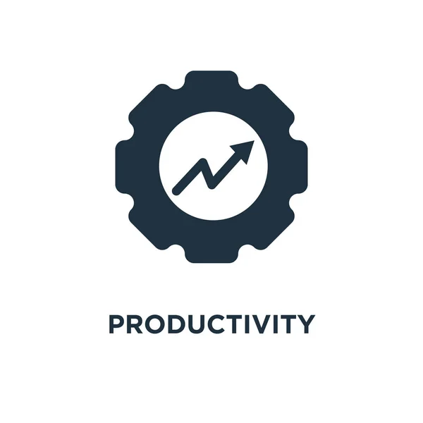 Icono de productividad. Ilustración vectorial negra. Símbolo de ...