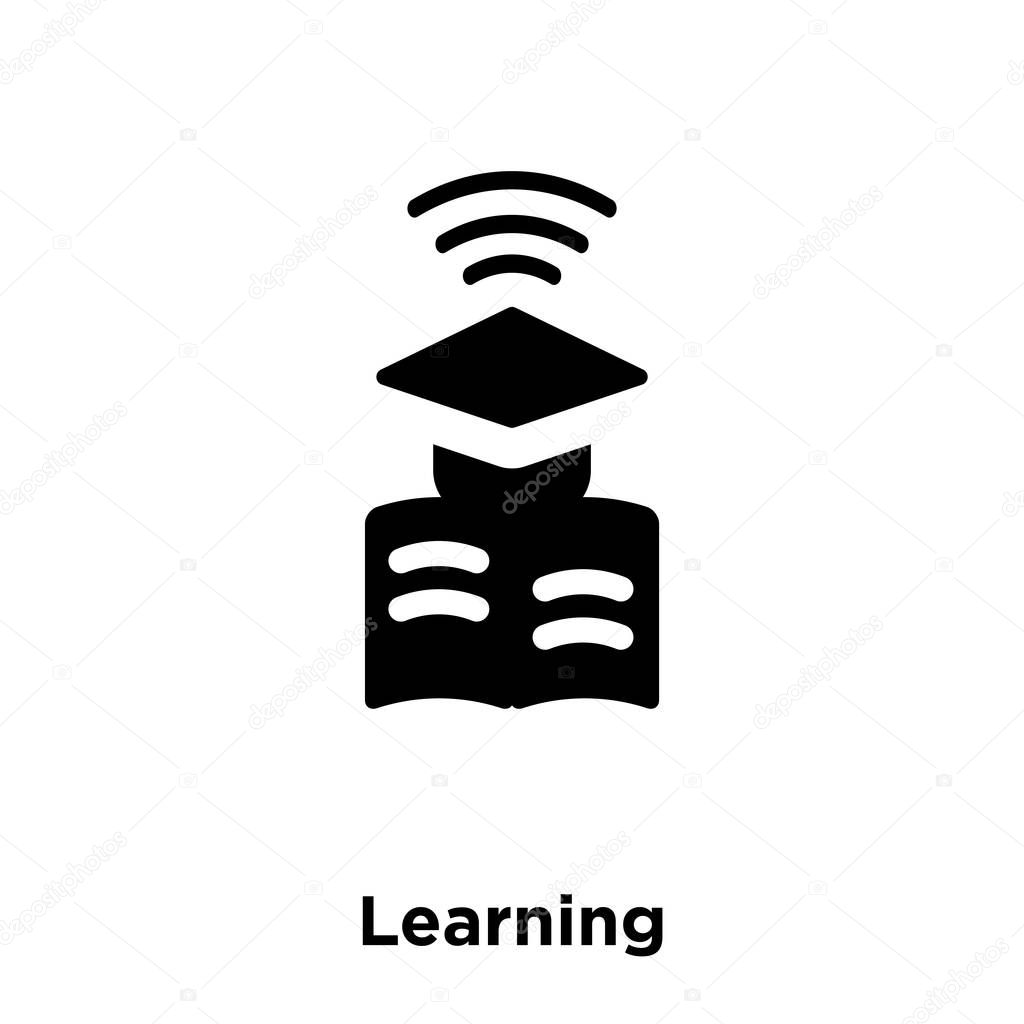 Icono de aprendizaje vector aislado sobre fondo blanco, concepto de ...