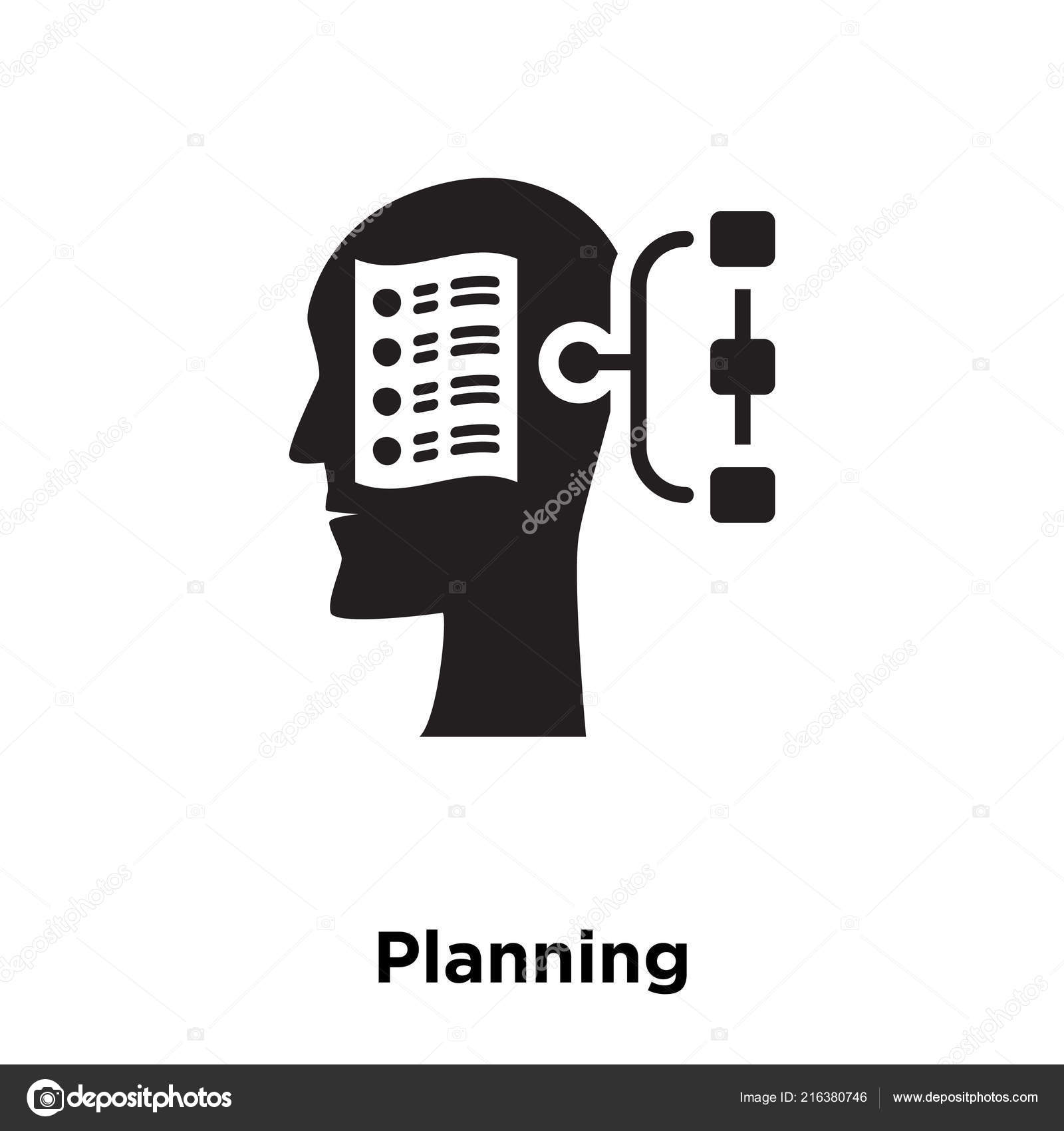 Planning Icon Vector Isolated White Background Logo Concept Planning ...