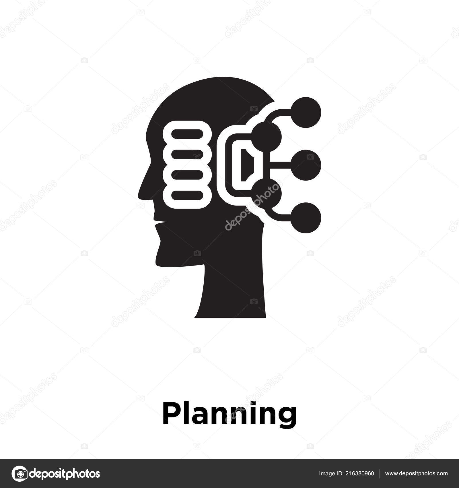 Planning Icon Vector Isolated White Background Logo Concept Planning ...