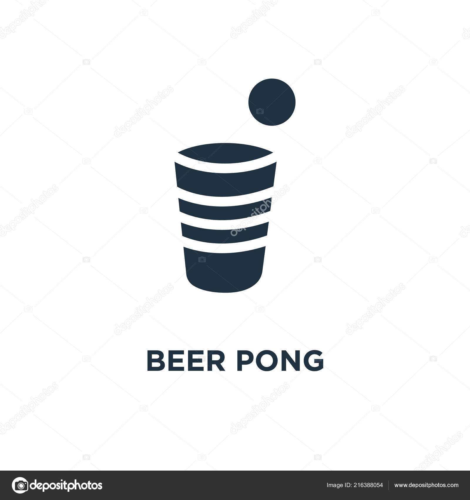 Beer Pong Logo Vector
