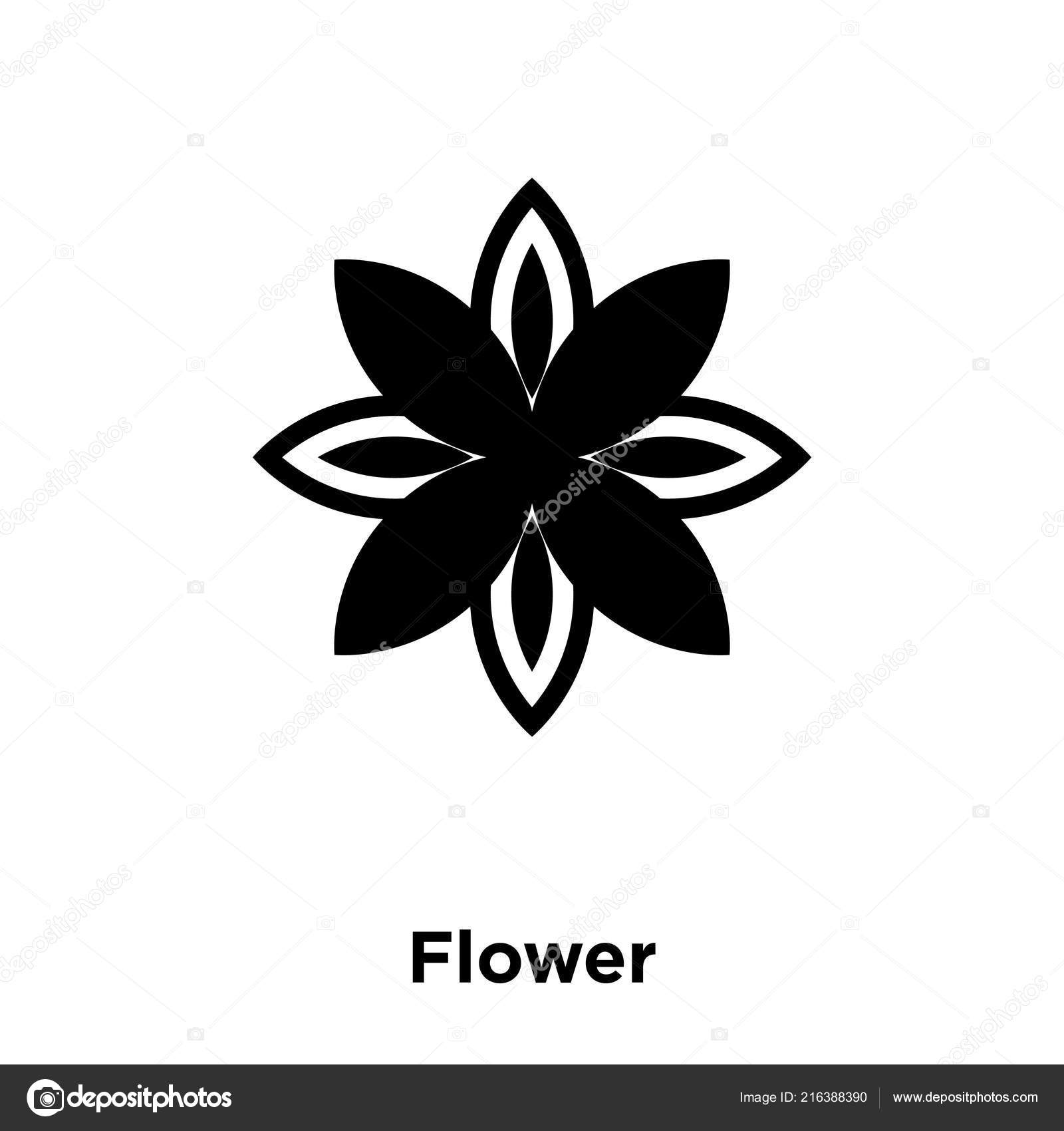 Flower Icon Vector Isolated White Background Logo Concept Flower Sign ...